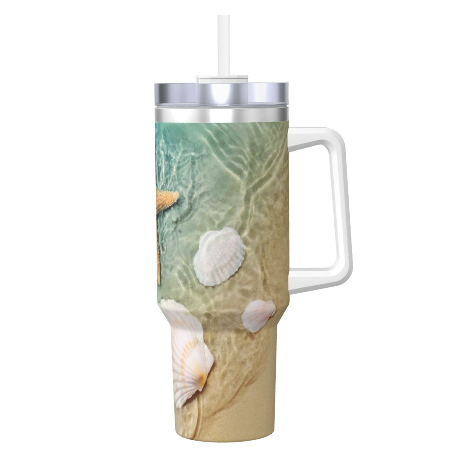 Rocae Starfish And Seashell for 40OZ Ice Bully With Handle Keeps Drinks ...