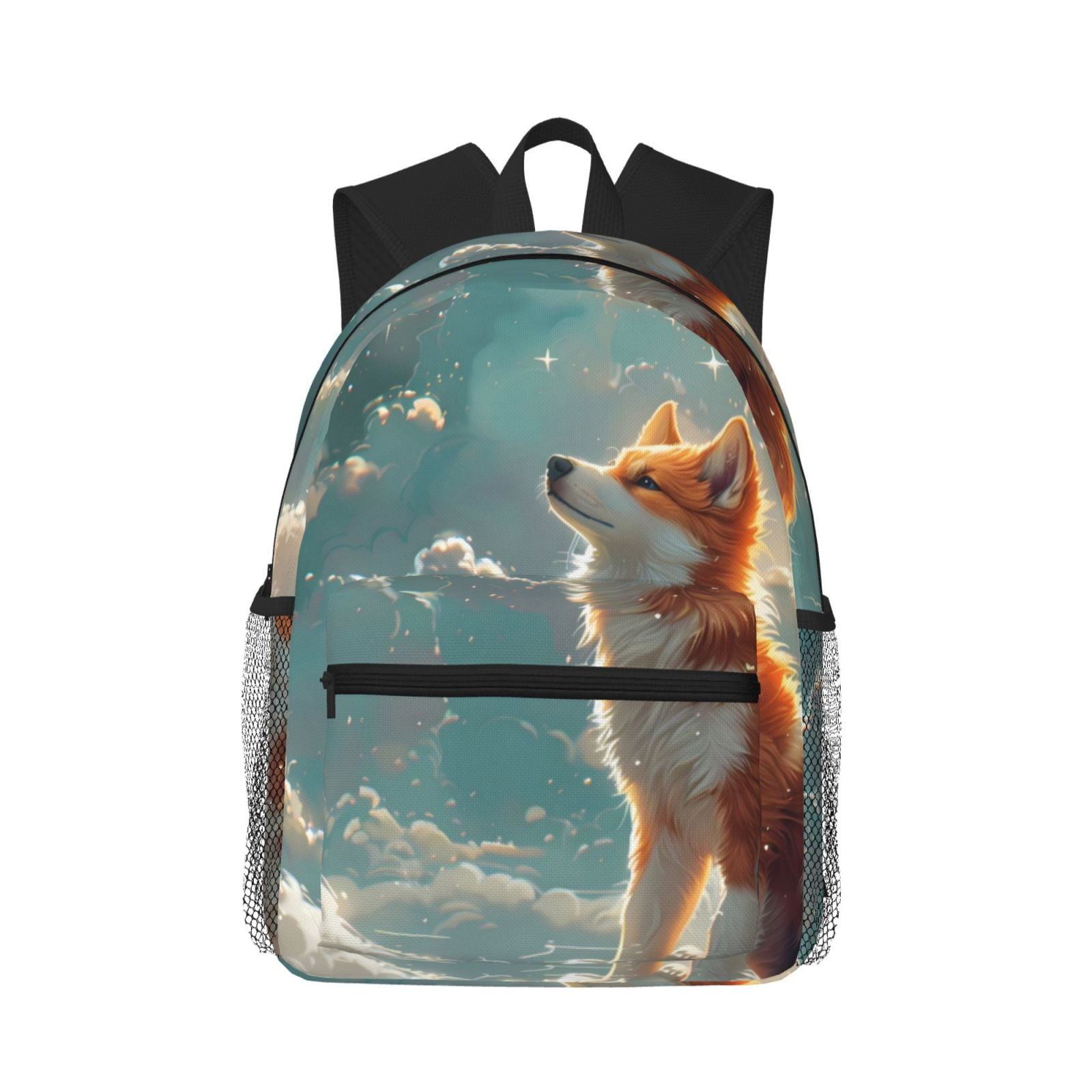 Rocae Starry Sky Cloud Fox for Lightweight Casual Backpack Travel ...