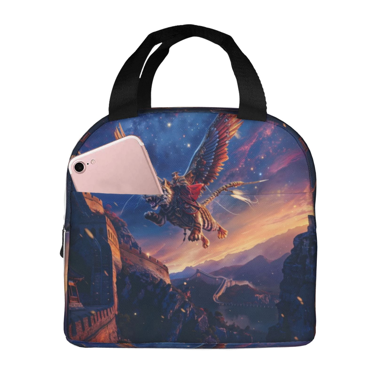 Rocae Starry Sky Flying Tiger for Insulated Lunch Bag for Women Men ...