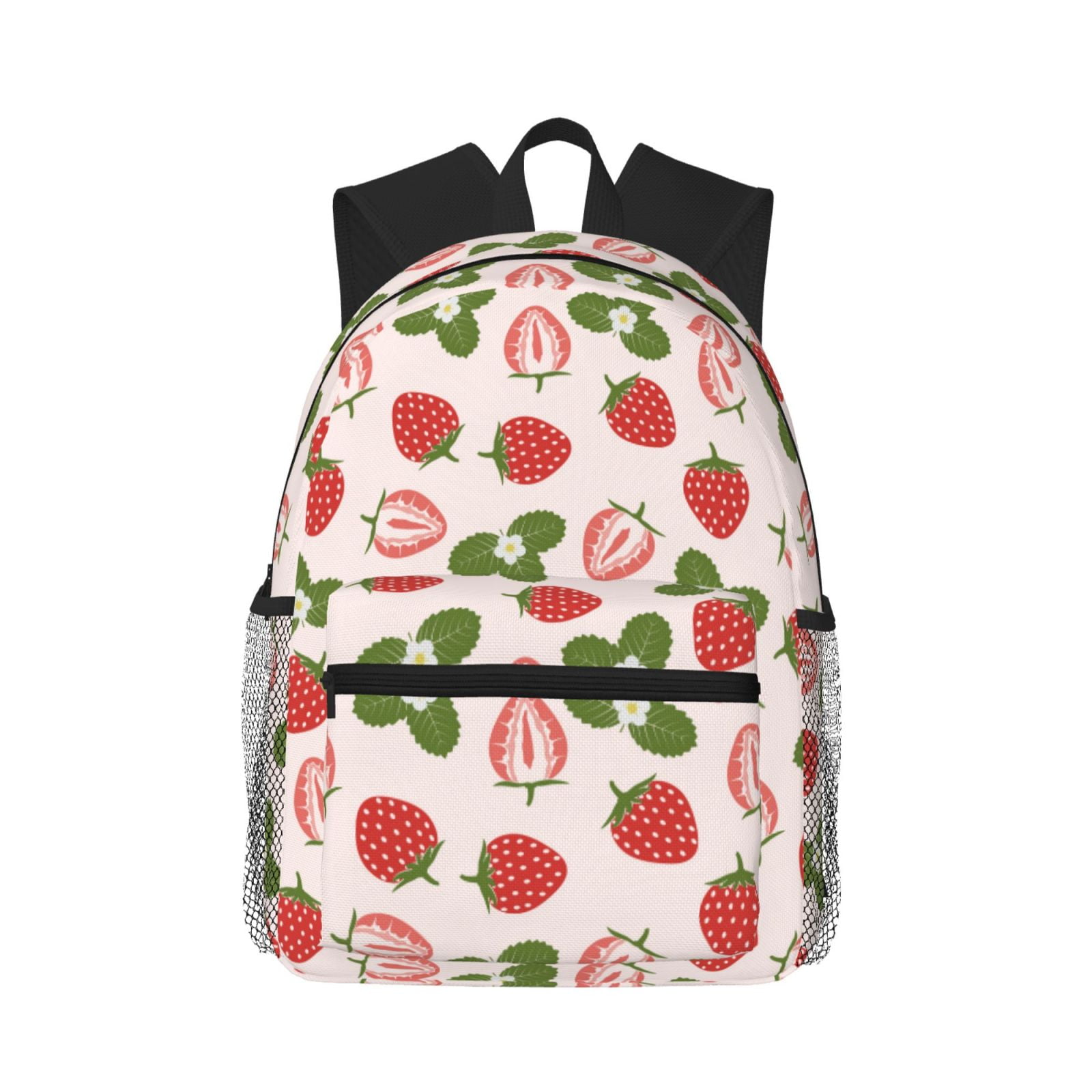 Rocae Strawberries And Leaf for Lightweight Casual Backpack Travel ...