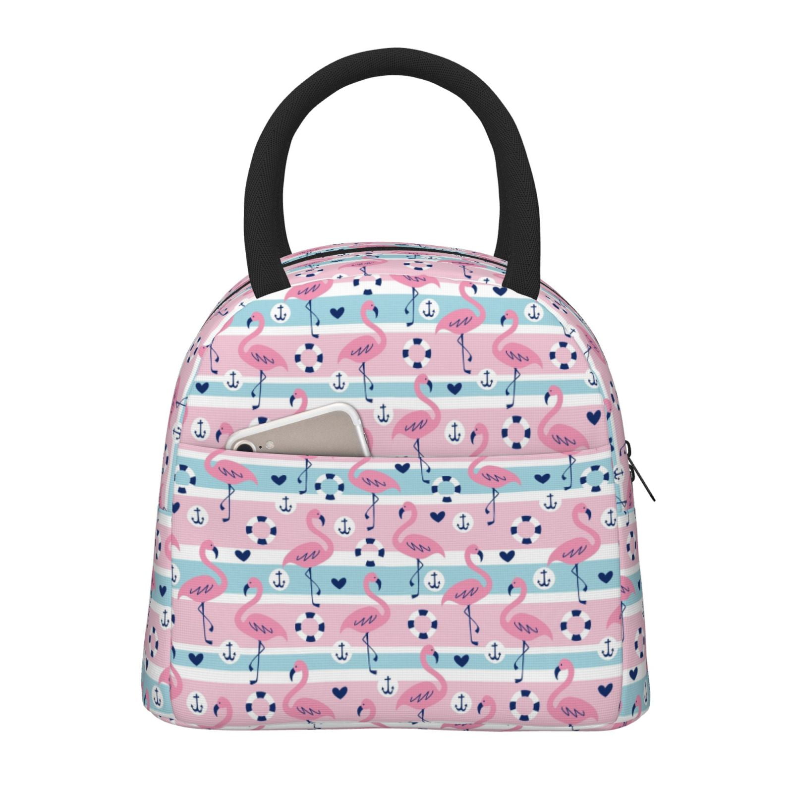 Rocae Striped Flamingo for Leakproof Lunch Box for Adults, Wide Opening ...
