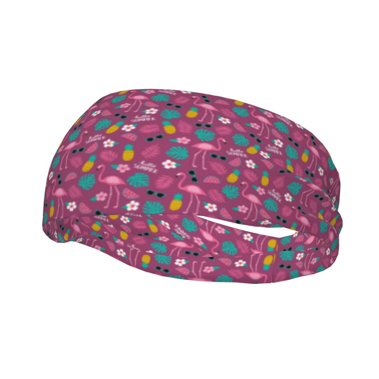 Rocae Summer Flamingo for Sweatbands Sports Headband for Men and Women ...