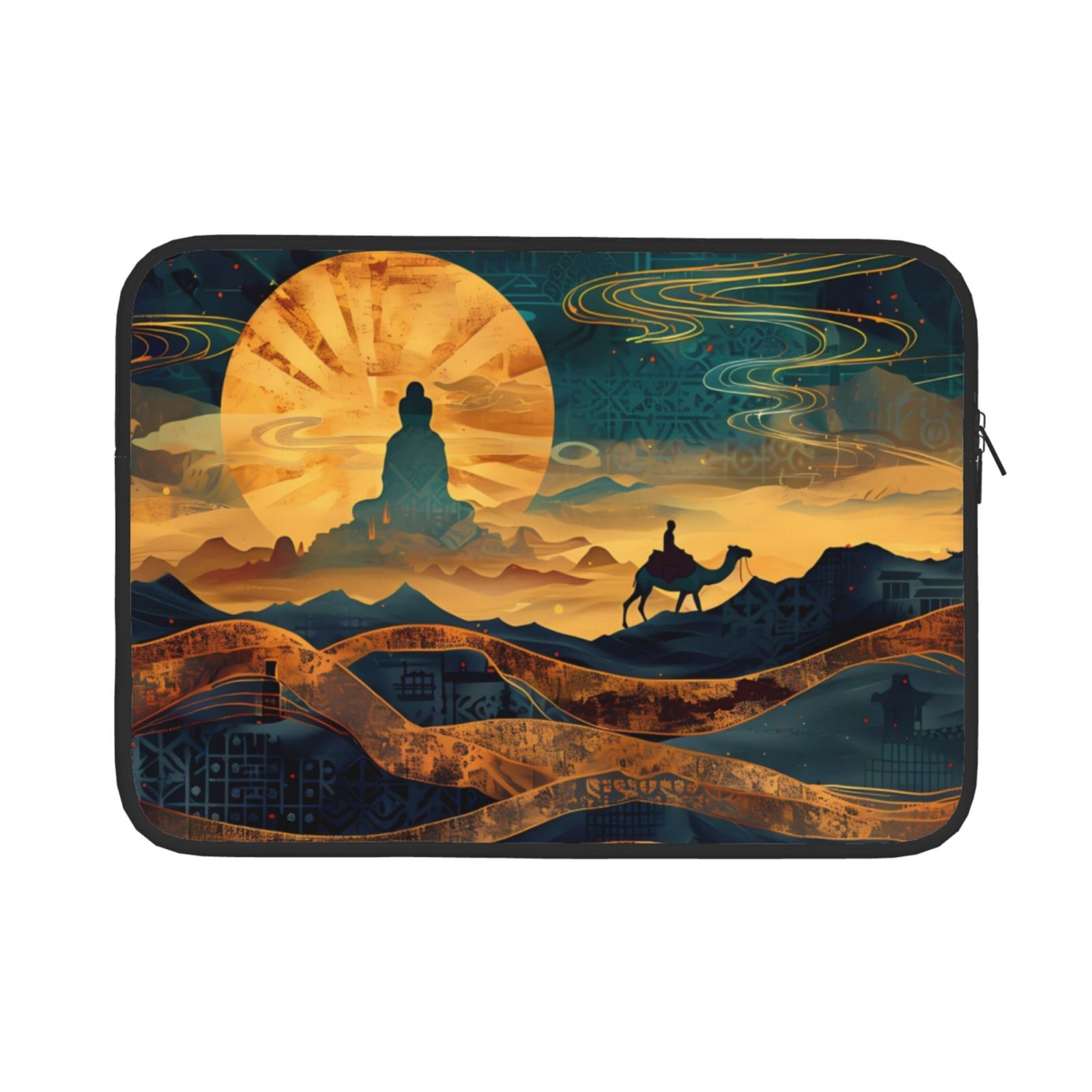 Rocae Sunset Desert Journey for Classic Slim Ergonomic Briefcase and Waterproof Laptop Bag-15 ...