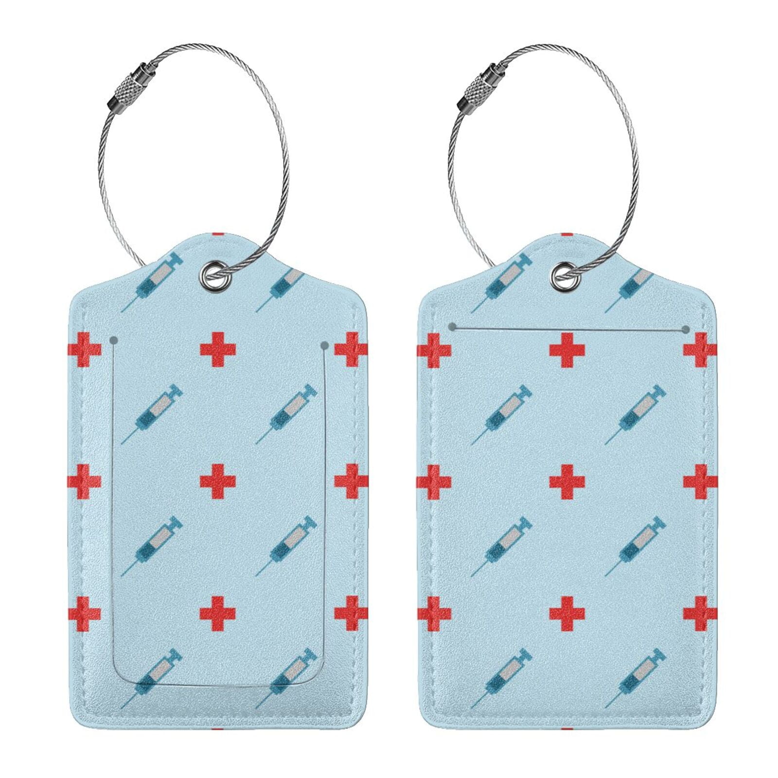Rocae Syringe And Red Cross for Leather Luggage Baggage Tags ID Label ...