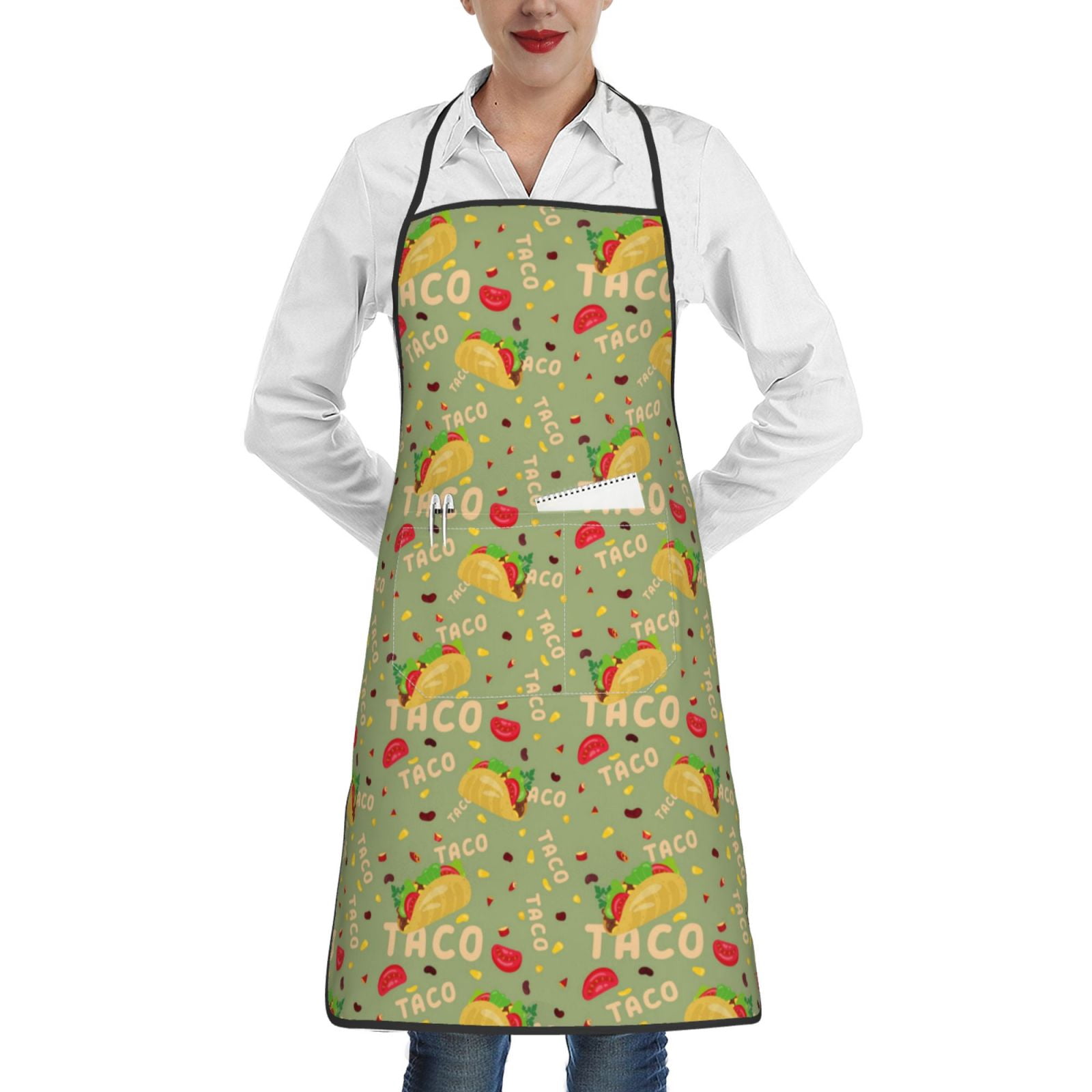Rocae Taco for Kitchen Aprons for Women Adjustable Cooking Kitchen Chef ...