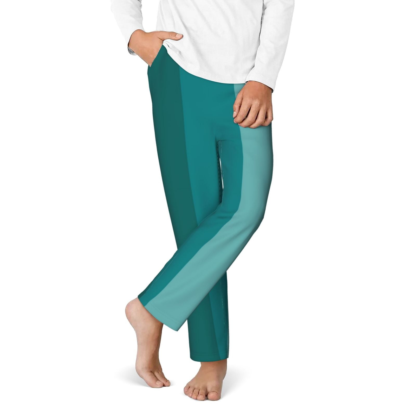 Rocae Teal Color for Teenagers' Pajama Pants,Girls lounge pants,Perfect ...