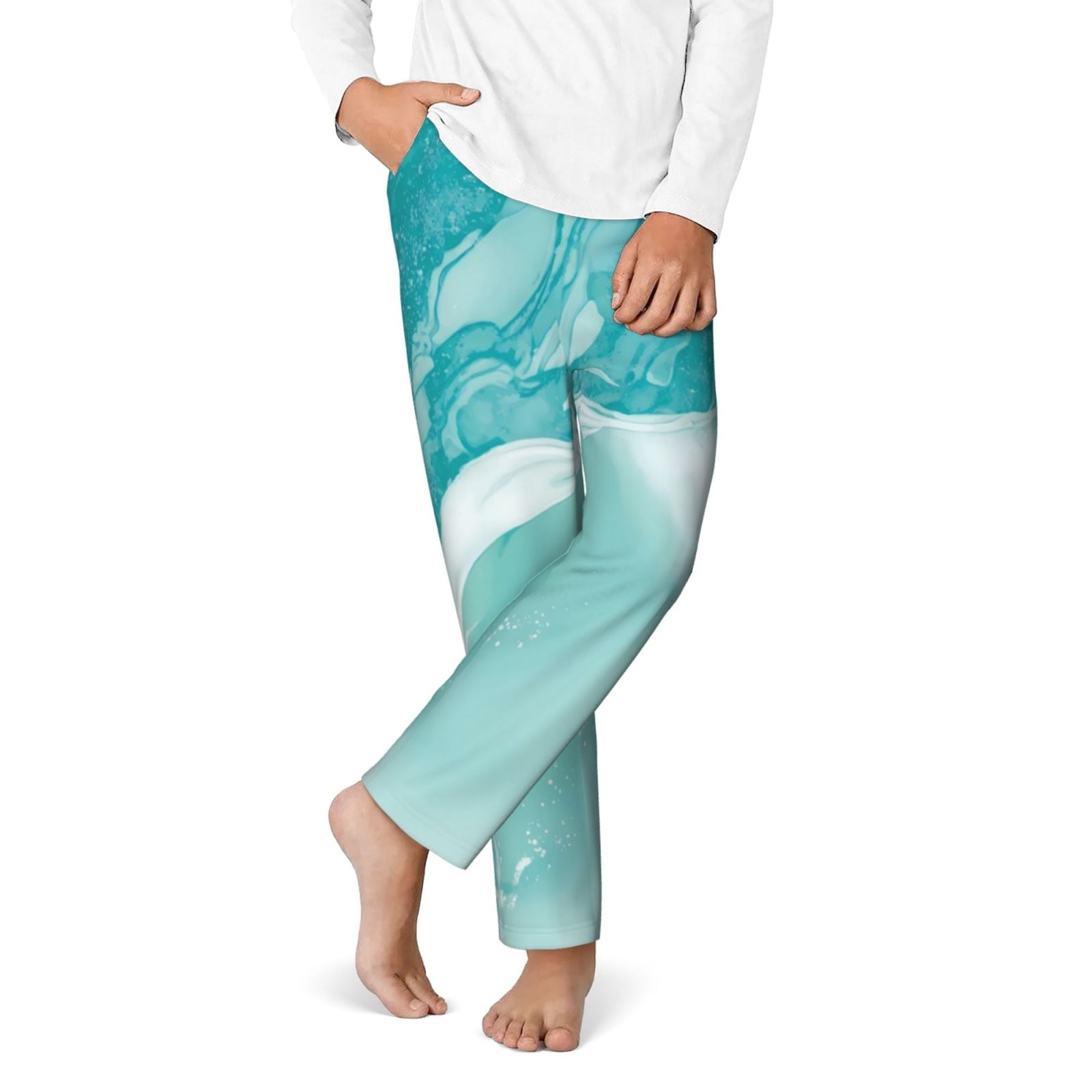 Rocae Teal Turquoise 1 for Teenagers' Pajama Pants,Girls lounge pants ...