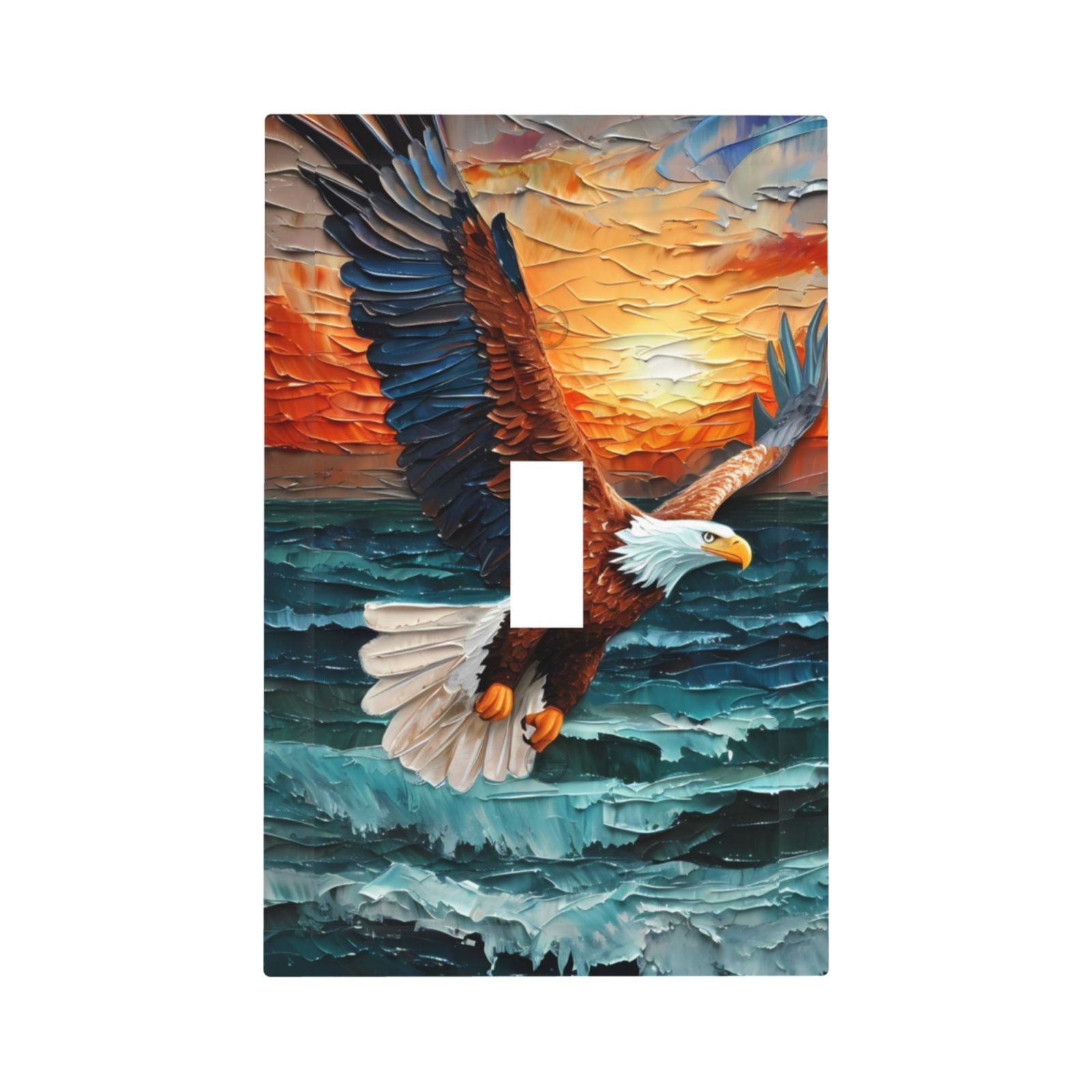 Rocae Textured Bald Eagle for Decorator Light Switch or Receptacle ...