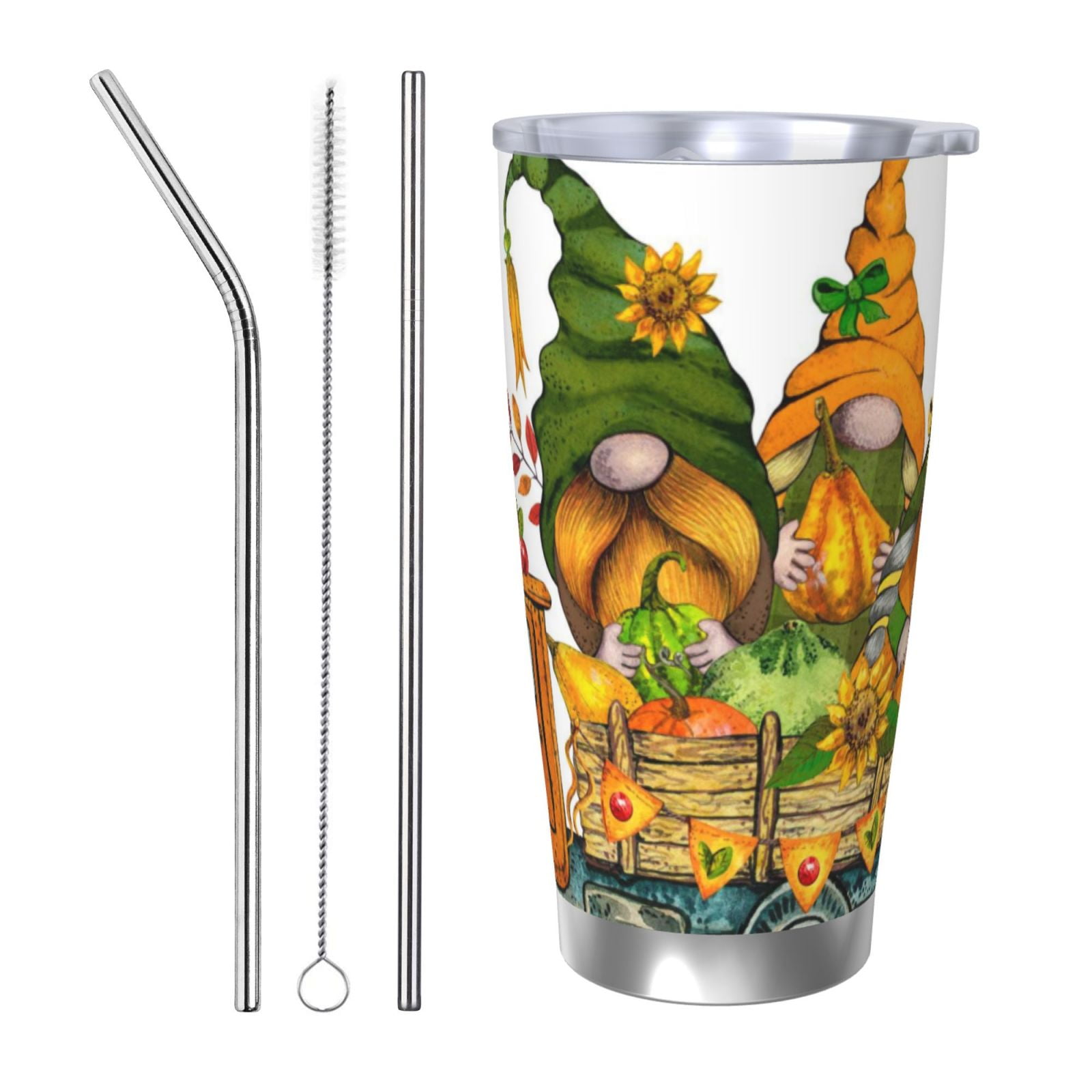 Rocae Thanksgiving Truck for 20 Ounces Stainless Steel Insulted Tumbler Car Cup Drink Mug ...