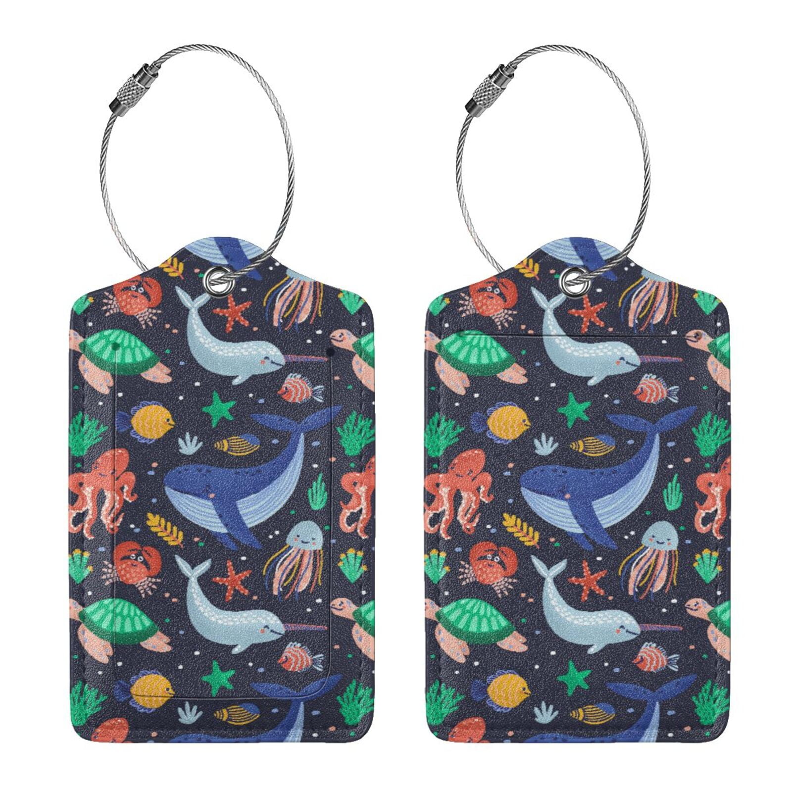 Rocae The Underwater World for Leather Luggage Baggage Tags ID Label ...