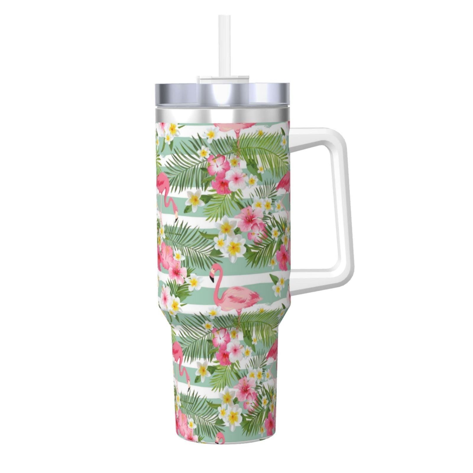Rocae Tropical Flamingo for 40OZ Ice Bully With Handle Keeps Drinks Hot ...
