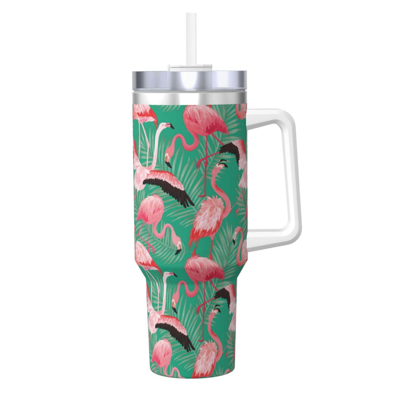 Rocae Tropical Flamingo for 40OZ Ice Bully With Handle Keeps Drinks Hot ...