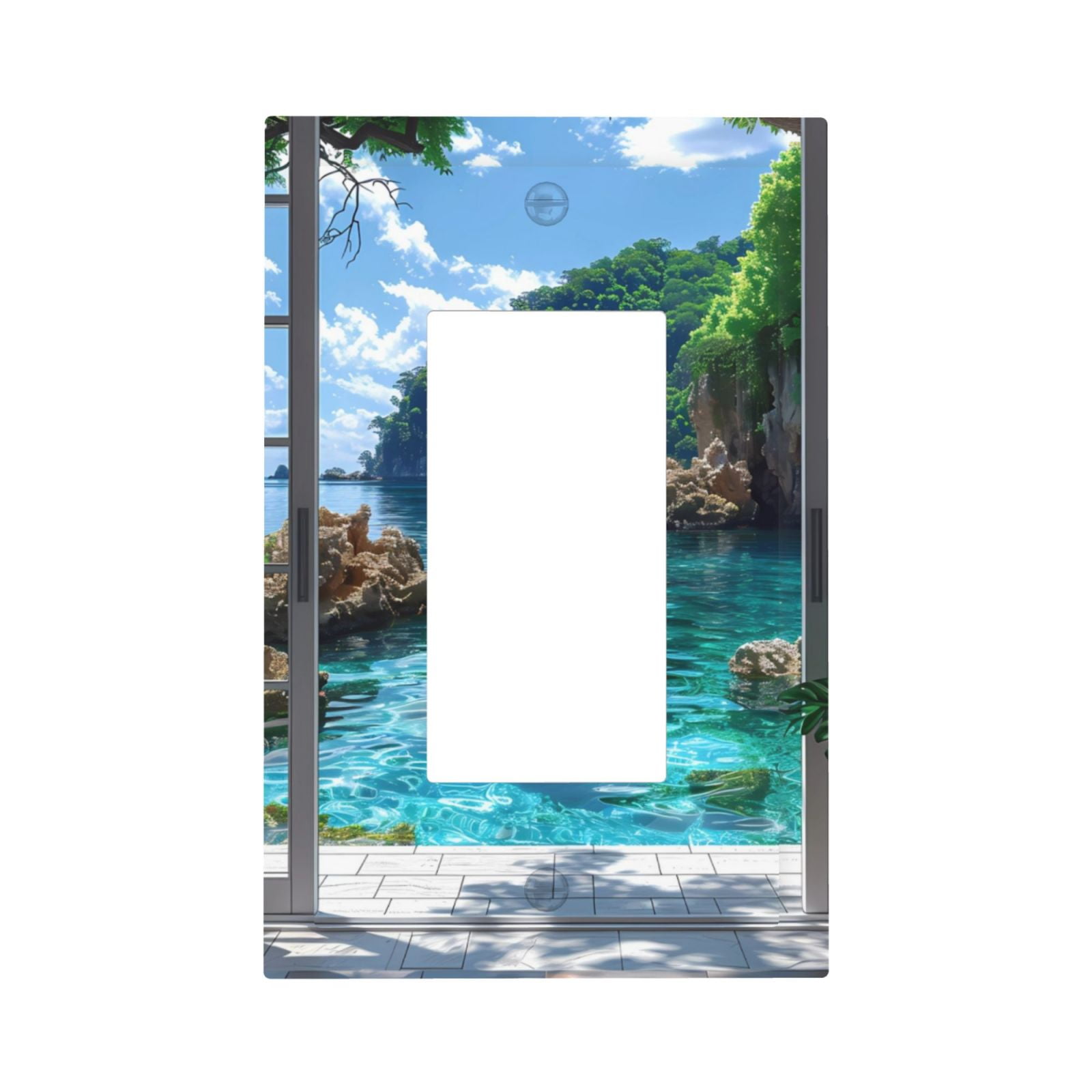 Rocae Tropical Paradise Window View for Decorator Light Switch or ...