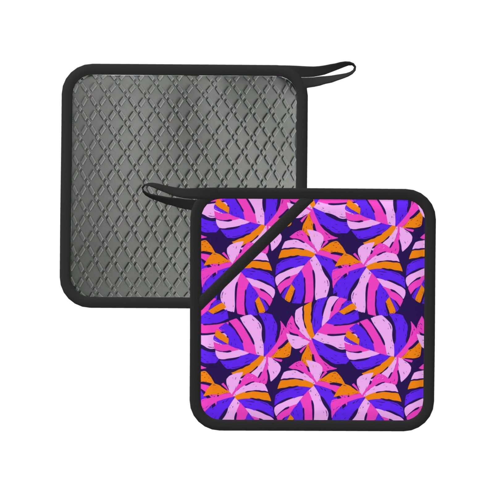Rocae Tropics Leaf for Square Silicone Anti-scalding Mat Trivet Hot ...