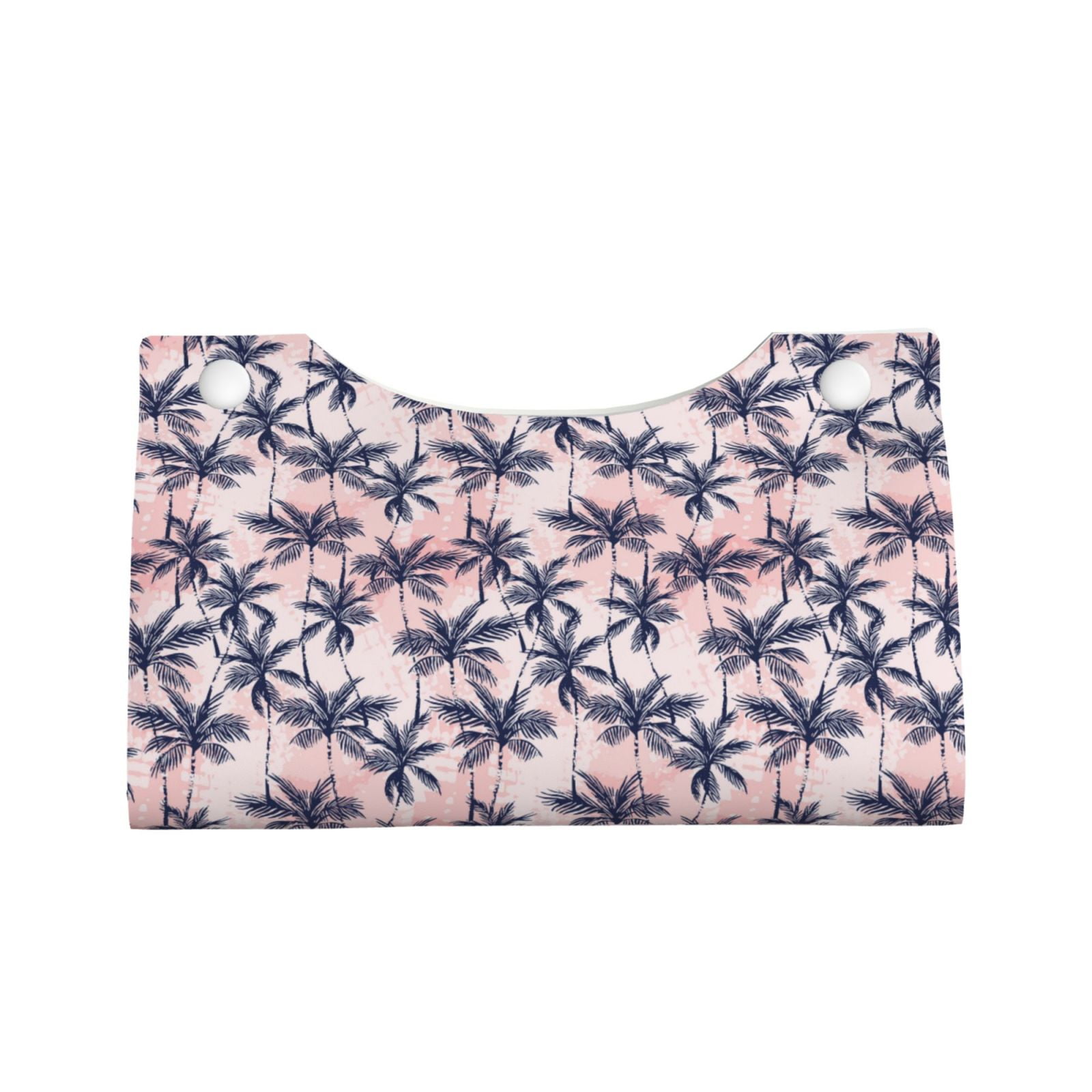 Rocae Tropics Palm Trees Print Long Tissue Box Lid Durable Leather ...