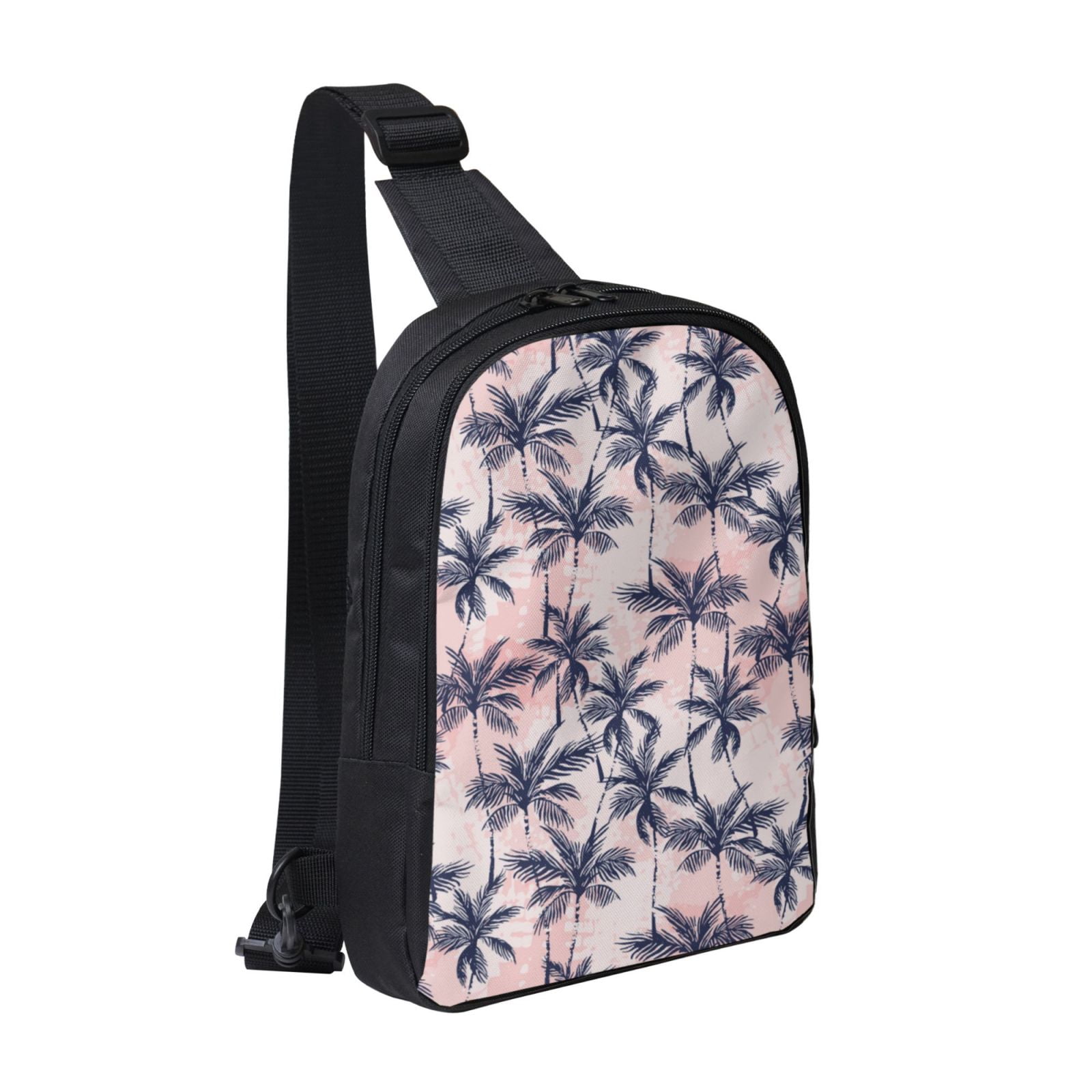 Rocae Tropics Palm Trees for Lightweight Chest Bag Dual Pocket ...