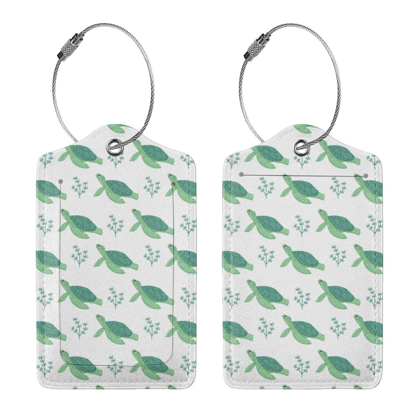Rocae Turtle for Leather Luggage Baggage Tags ID Label Privacy Cover ID ...