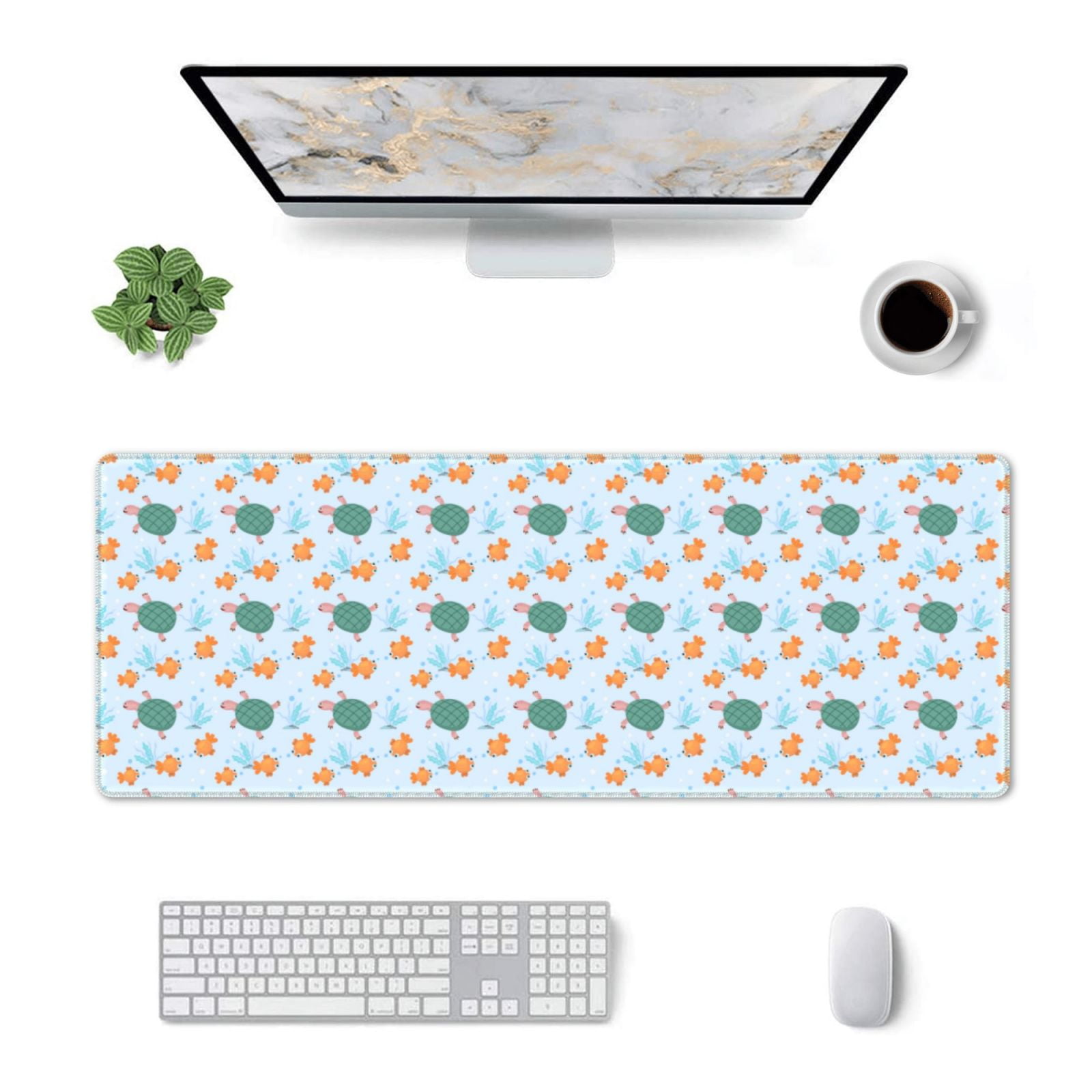 Rocae Turtles And Goldfish for Gaming Mouse Pad, Mouse Pad Large ...