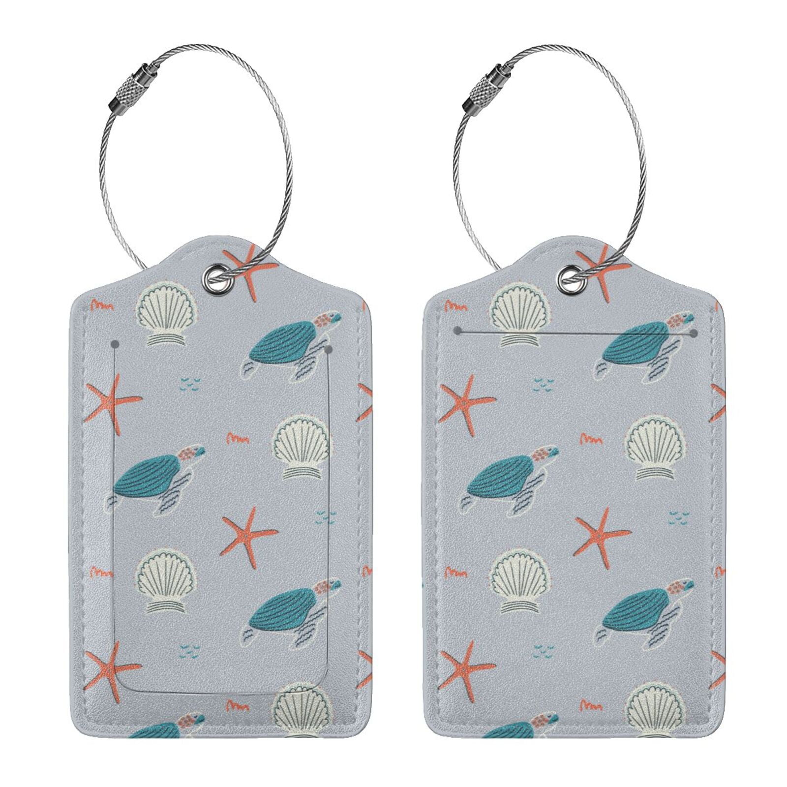 Rocae Turtles And Shells for Leather Luggage Baggage Tags ID Label ...