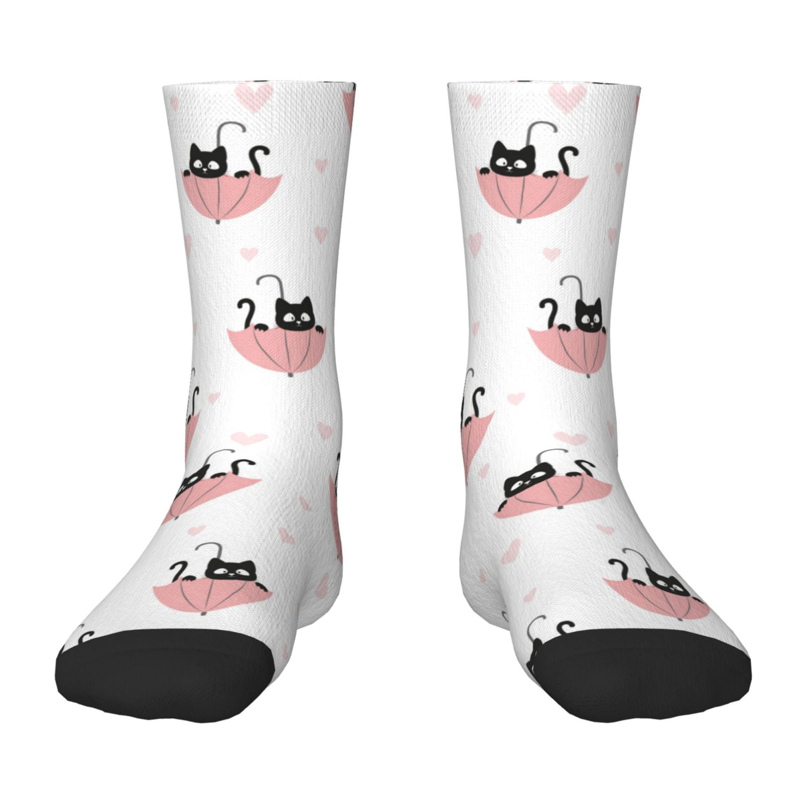 Rocae Umbrella Cat for Girls Boys Crew Socks,Children's Socks, Kids ...