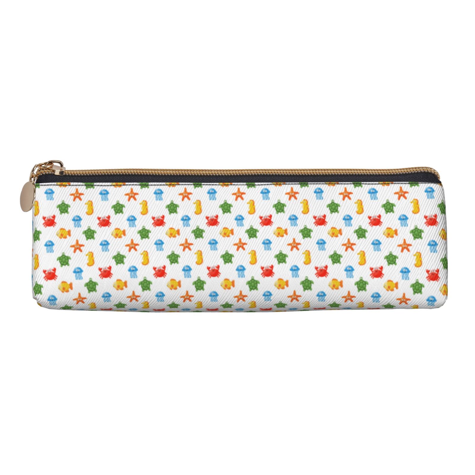Rocae Undersea Animals for Leather Pencil Case - Zippered Pen Case ...