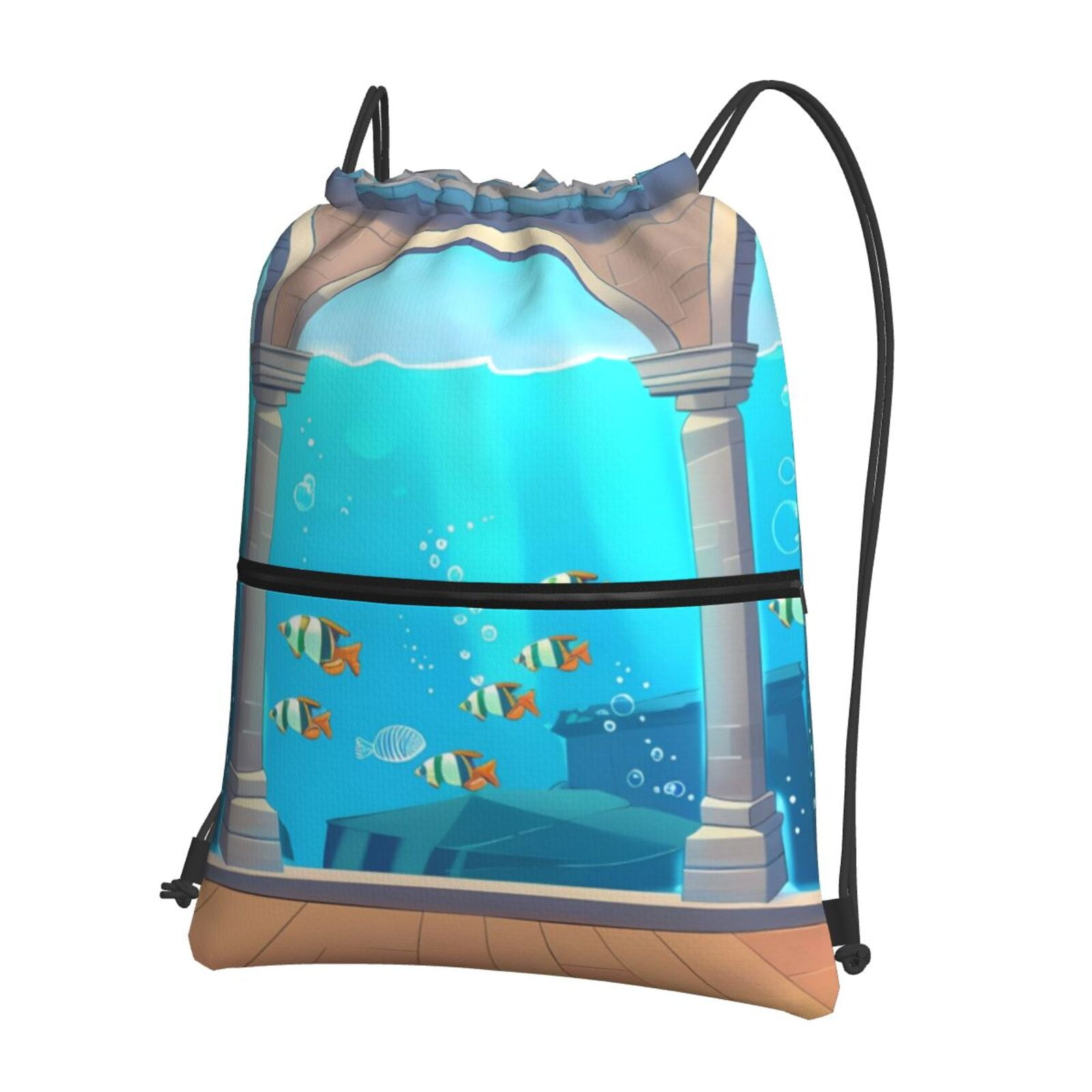 Rocae Underwater Aquarium Arches for Drawstring zipper Backpack Gym ...