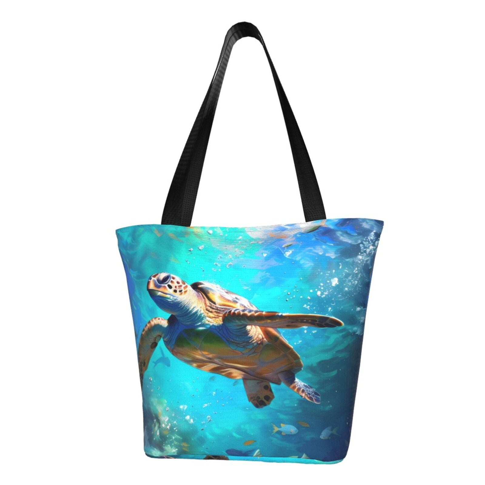 Rocae Underwater Fish Turtle for Shoulder Bags for Women Tote Bag for ...