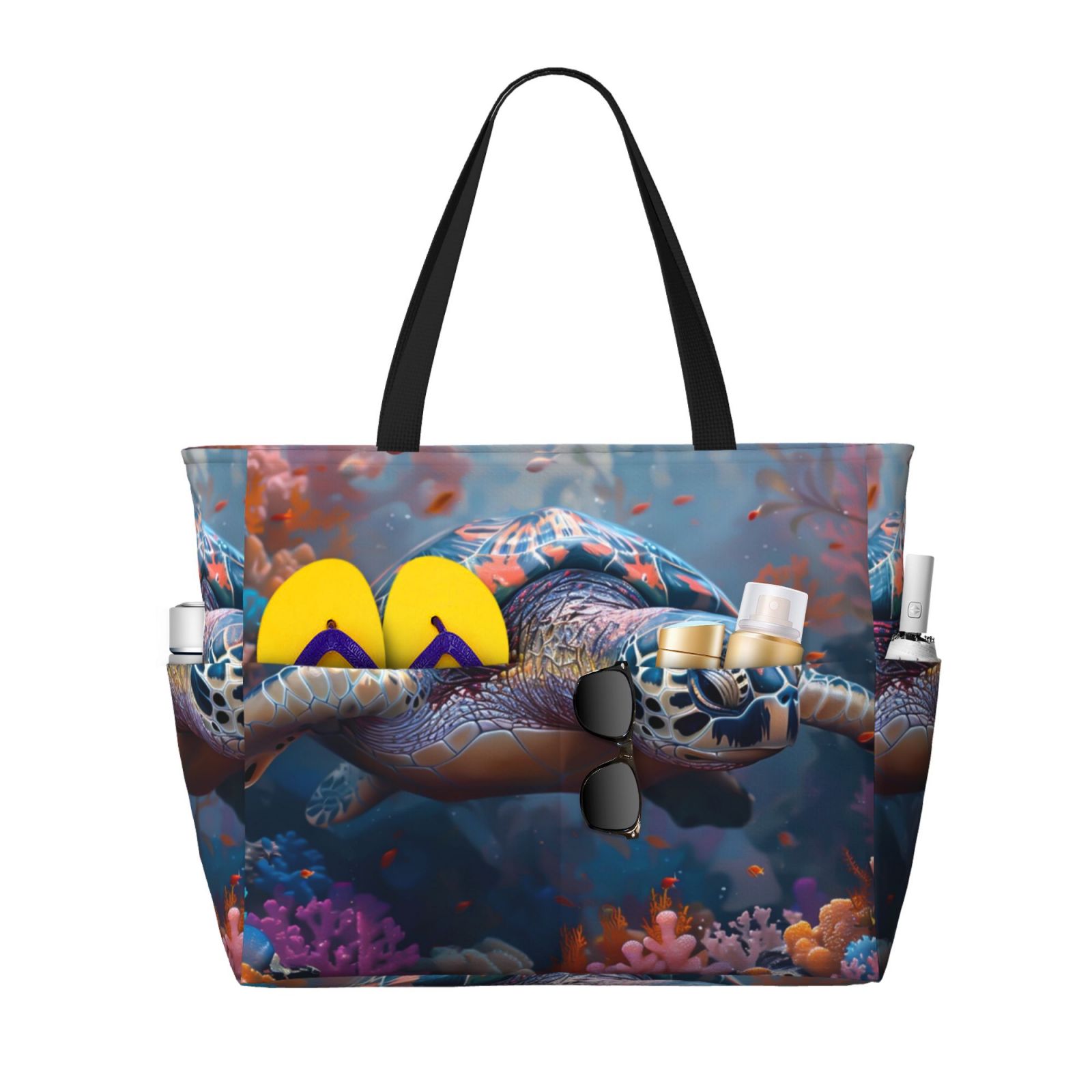 Rocae Underwater Lazy Turtle for Large Women's Waterproof Beach Bag ...