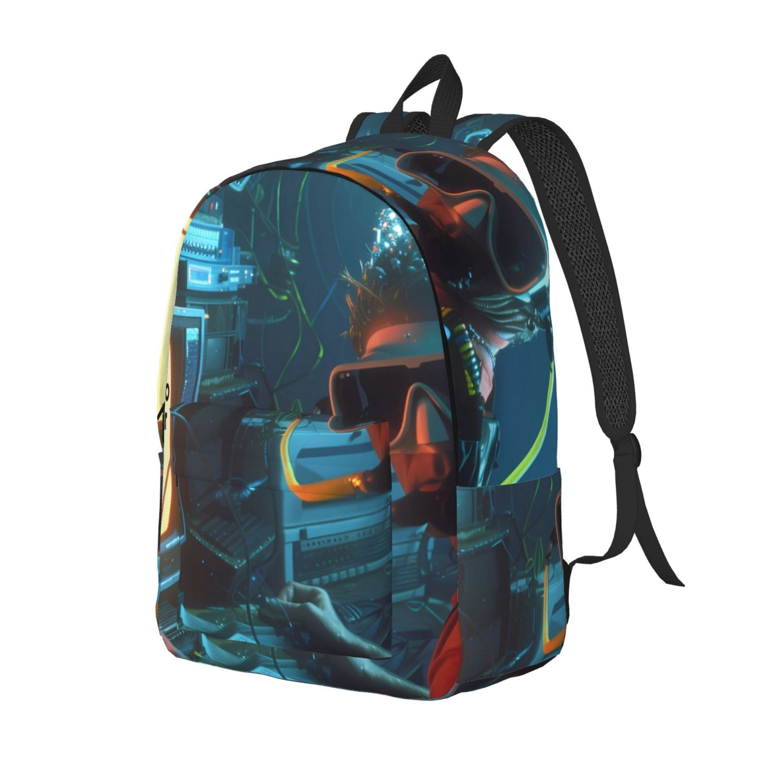 Rocae Underwater Office Diver for Canvas College Laptop Backpack for ...