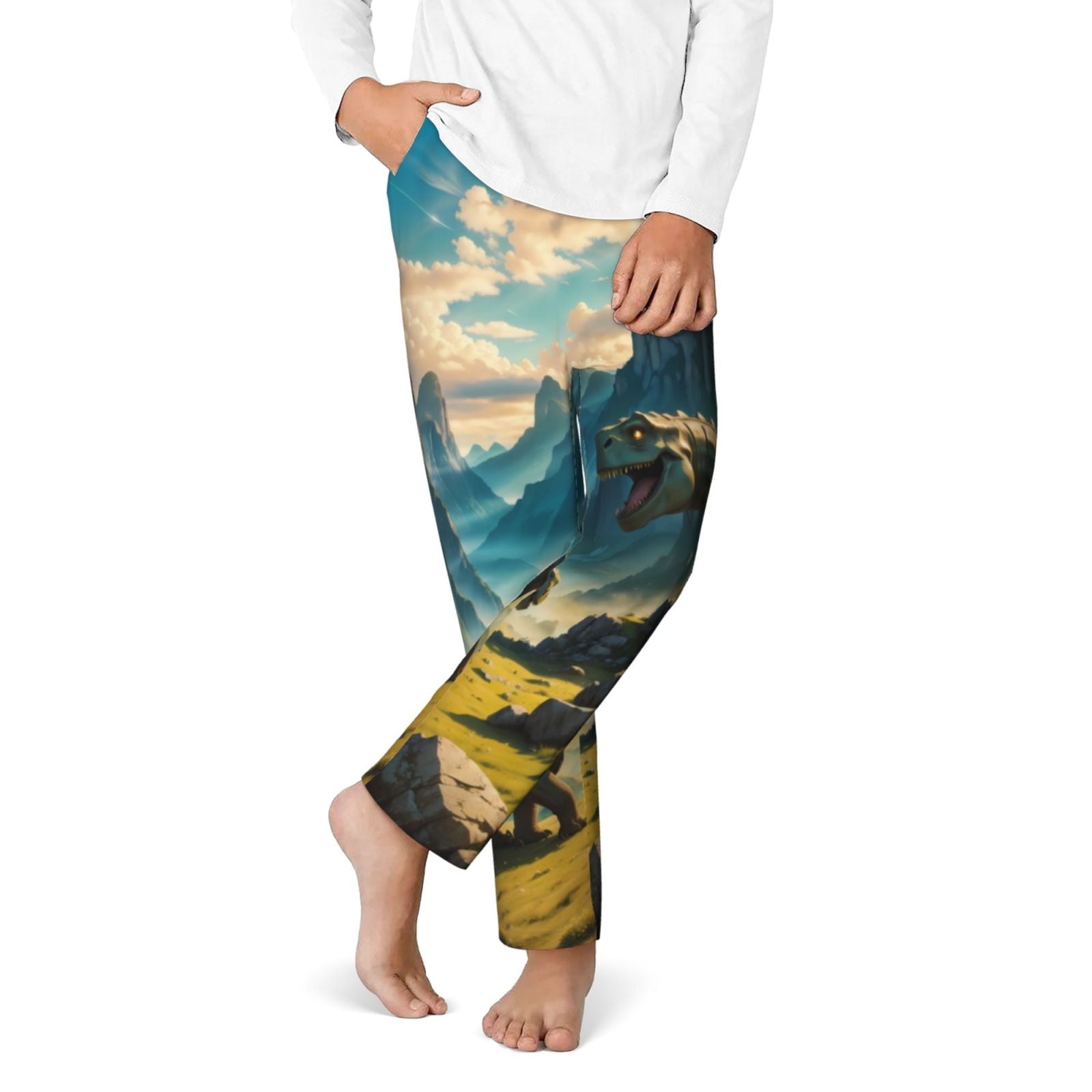 Rocae Valley River Dinosaur for Teenagers' Pajama Pants,Girls lounge ...