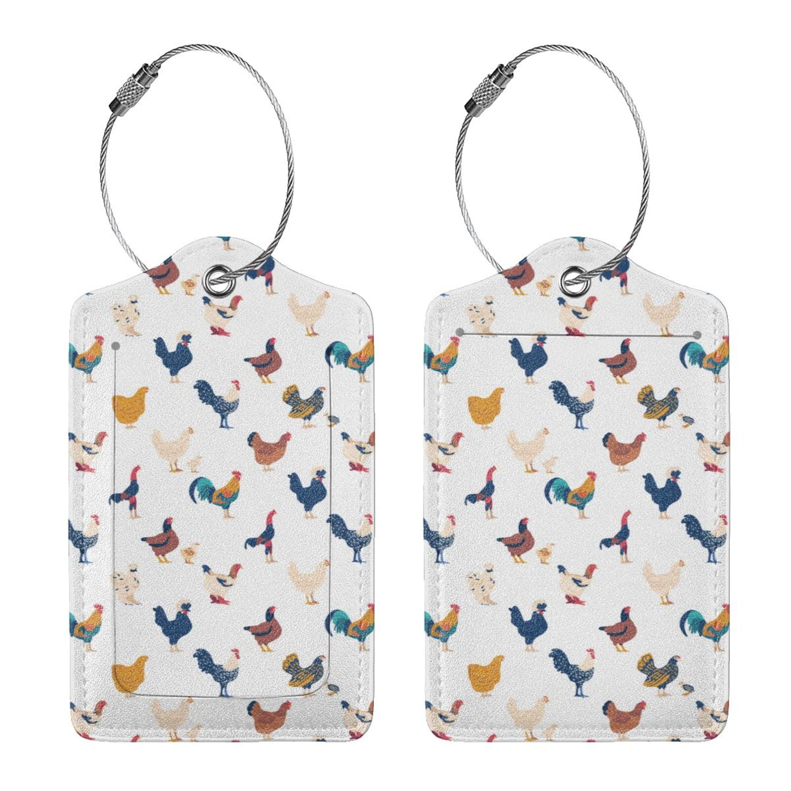 Rocae Various Rooster for Leather Luggage Baggage Tags ID Label Privacy ...