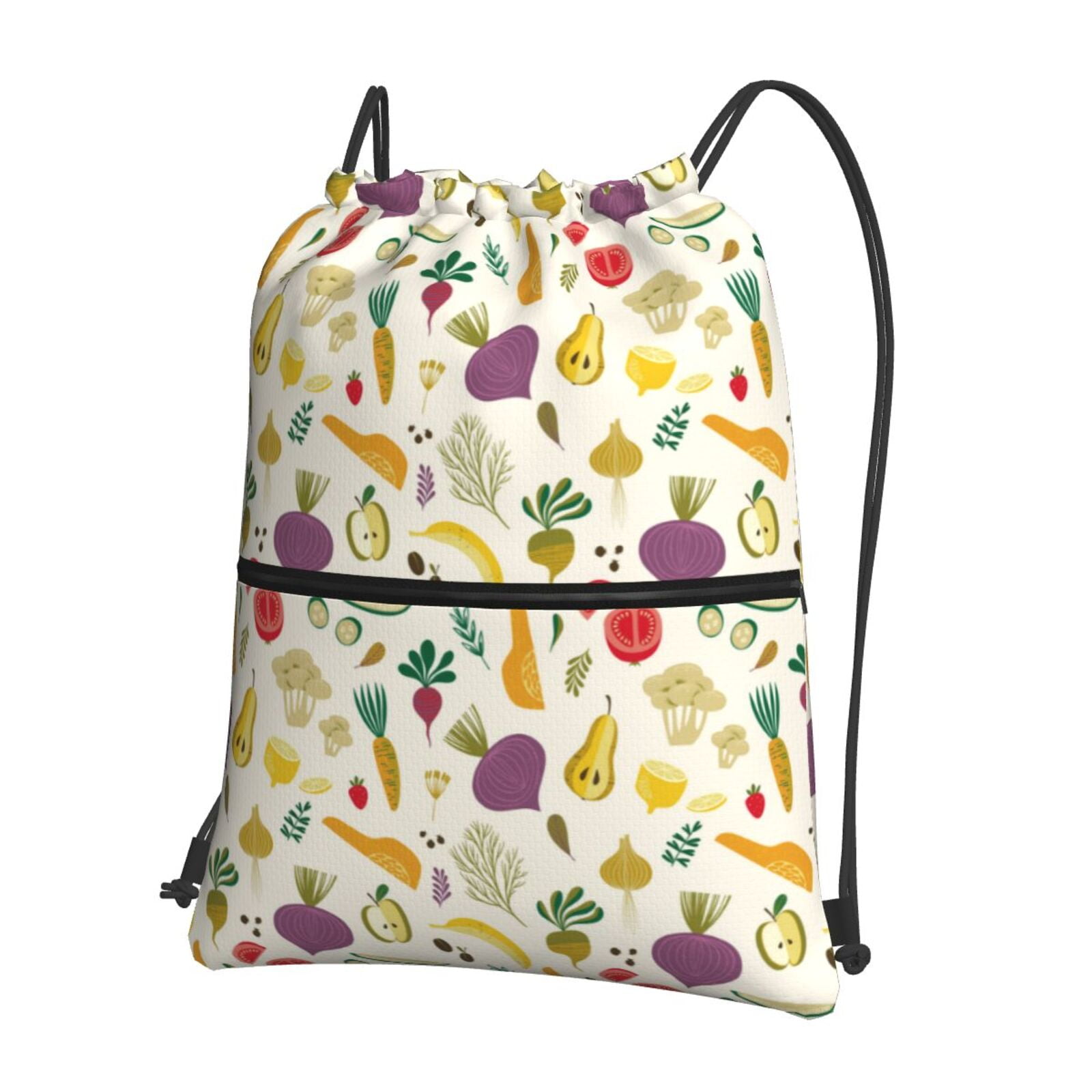 Rocae Vegetable for Drawstring zipper Backpack Gym Backpack Bag for Men ...