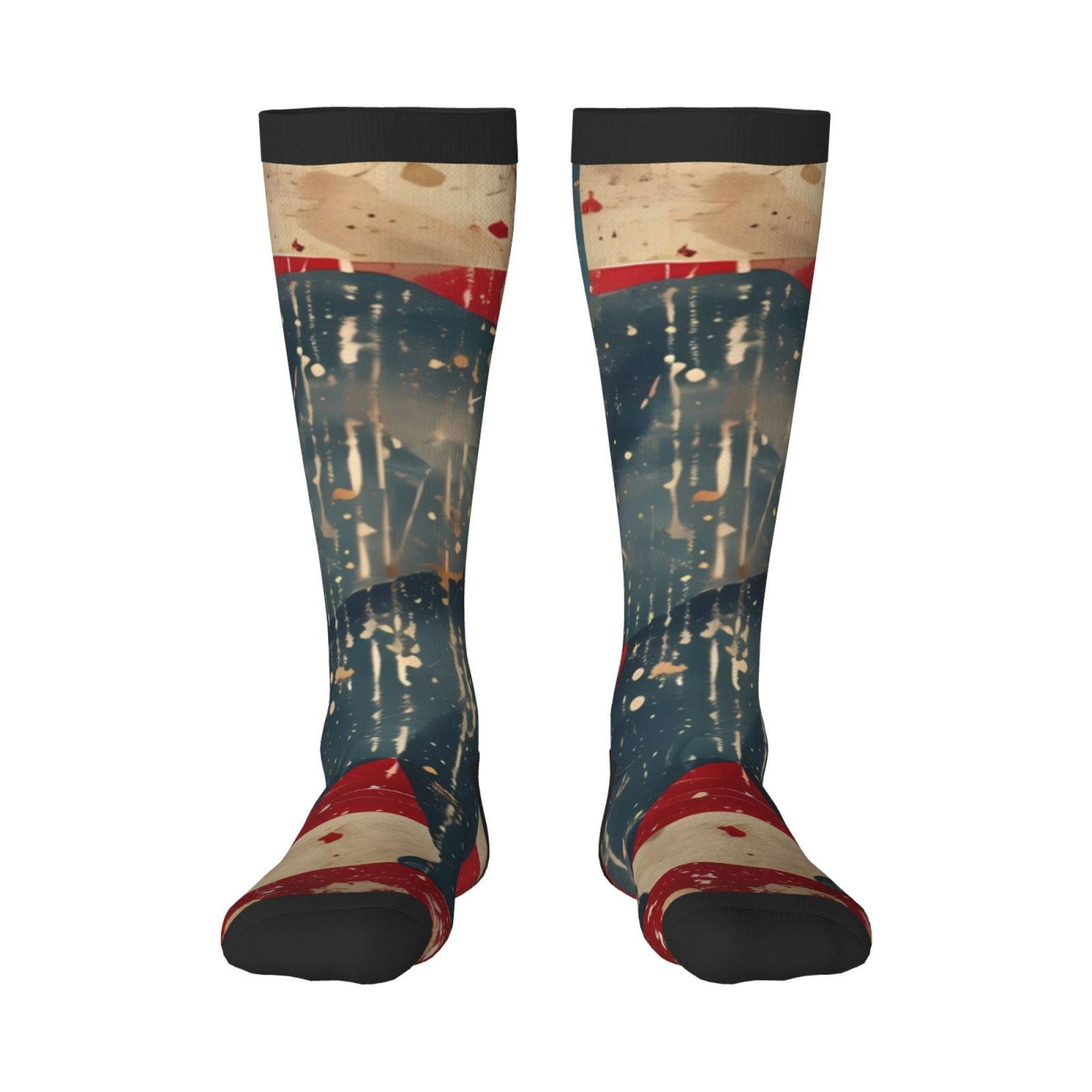 Rocae Vintage American Flag Elephant for Novelty Casual compression ...