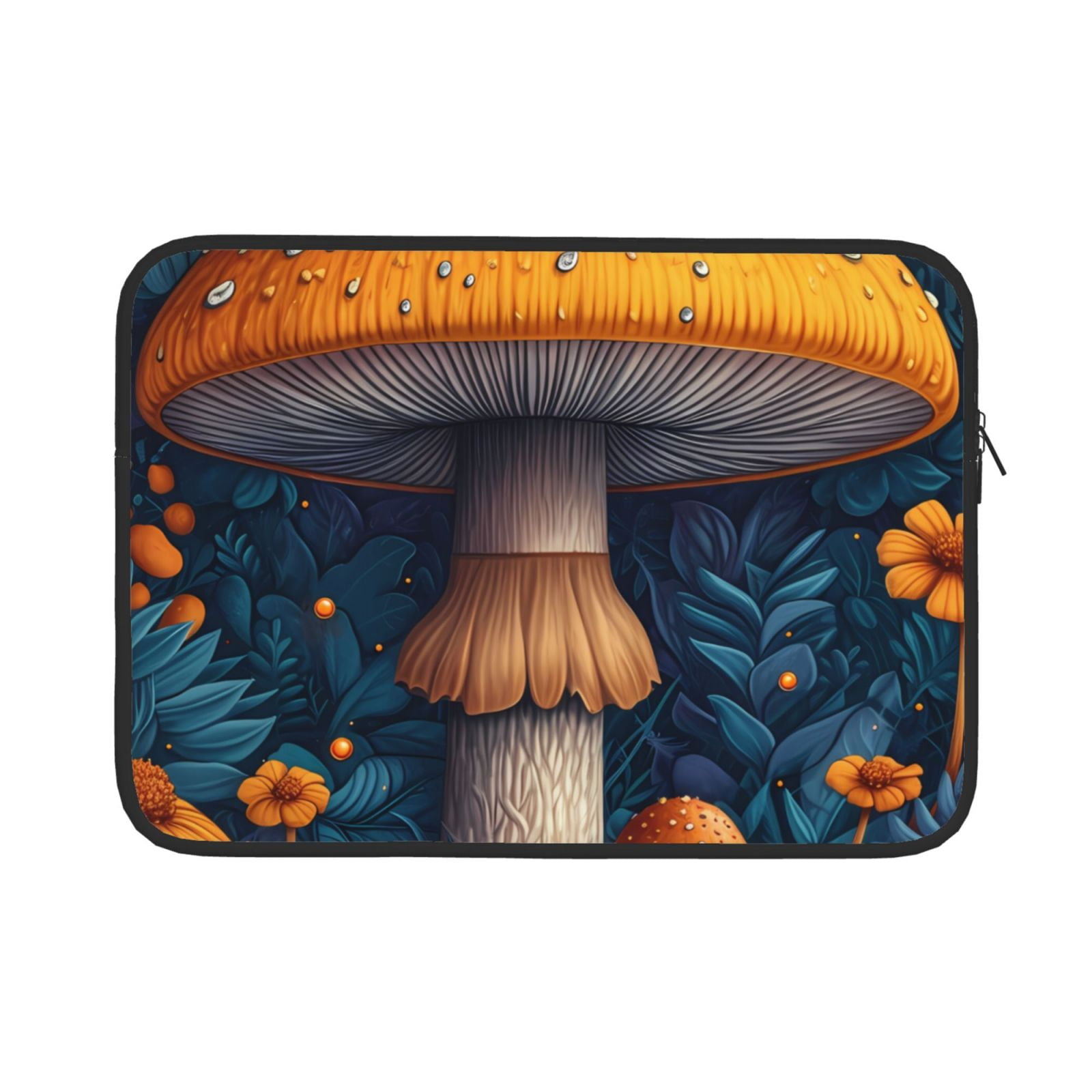 Rocae Vintage Blue Leaf Mushroom for Classic Slim Ergonomic Briefcase ...