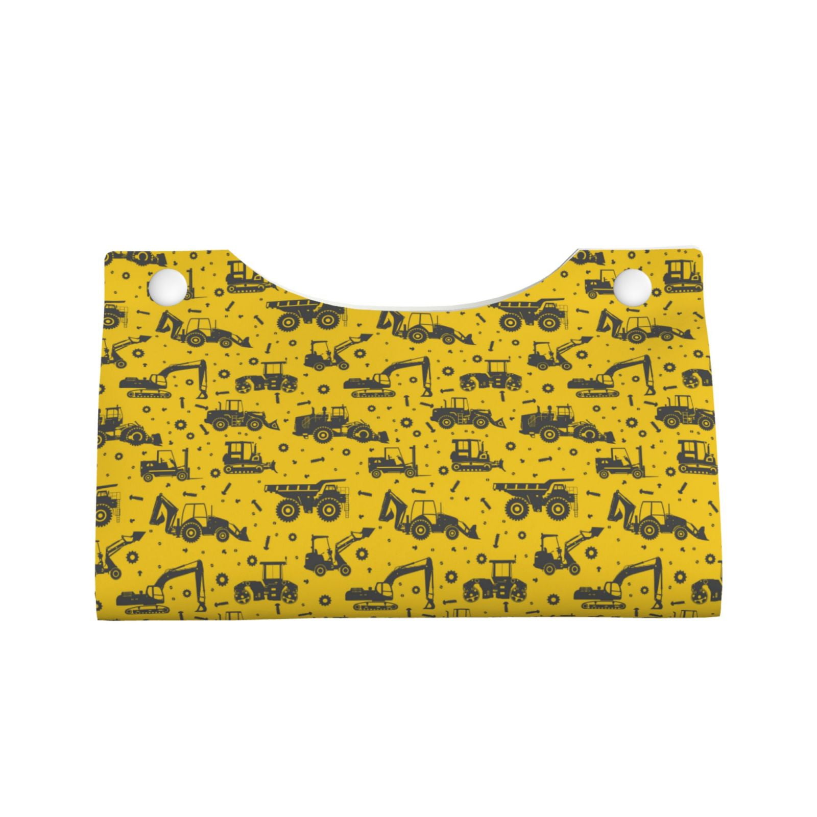 Rocae Vintage Excavator Print Long Tissue Box Lid Durable Leather ...