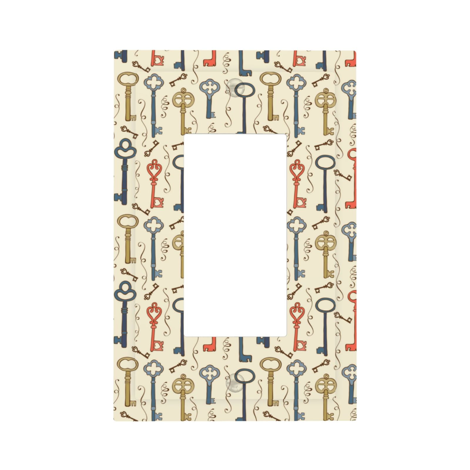 Rocae Vintage Keys1 for Decorator Light Switch or Receptacle Outlet Wall Plate,Polycarbonate ...