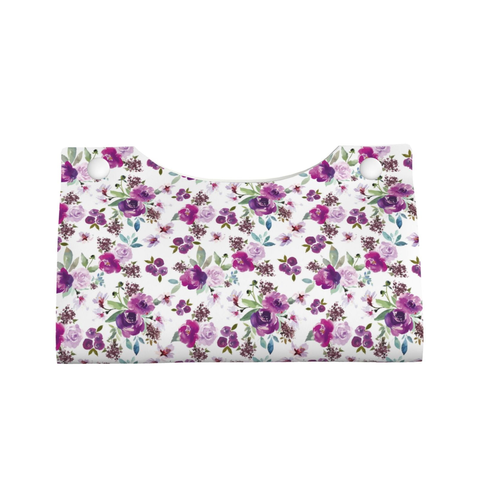 Rocae Violets Flowers Print Long Tissue Box Lid Durable Leather Tissue ...