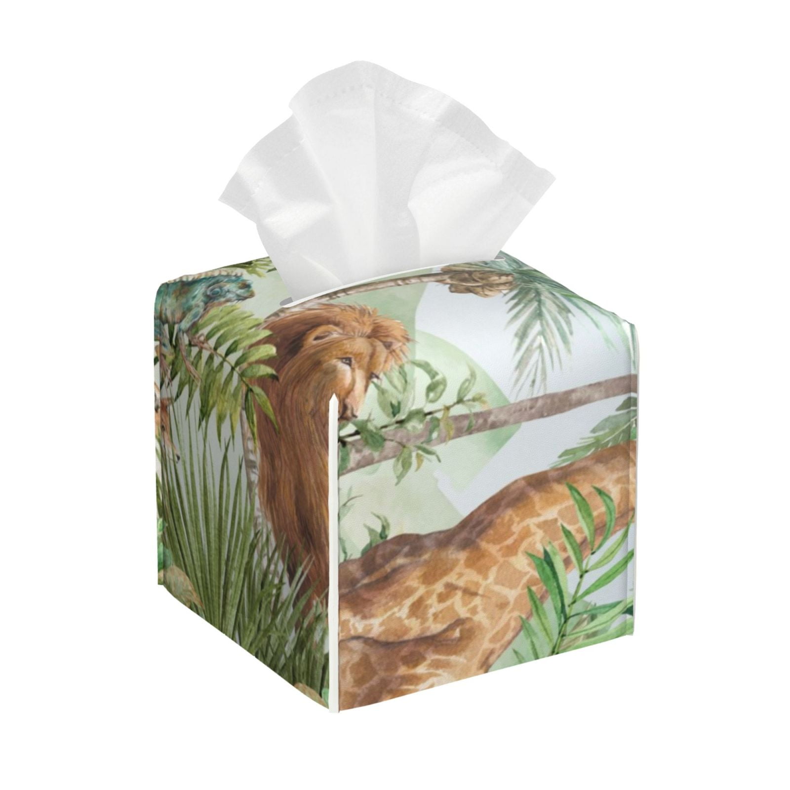 Rocae Watercolor African Animals Wildlife for High-grade Leather Tissue ...