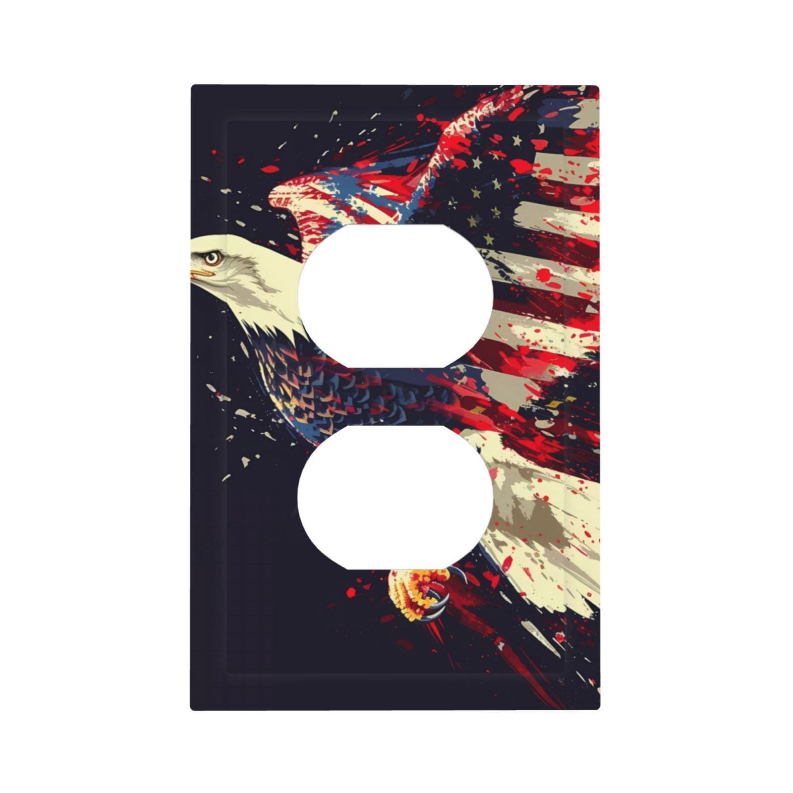 Rocae Watercolor Bald Eagle for Decorator Light Switch or Receptacle ...