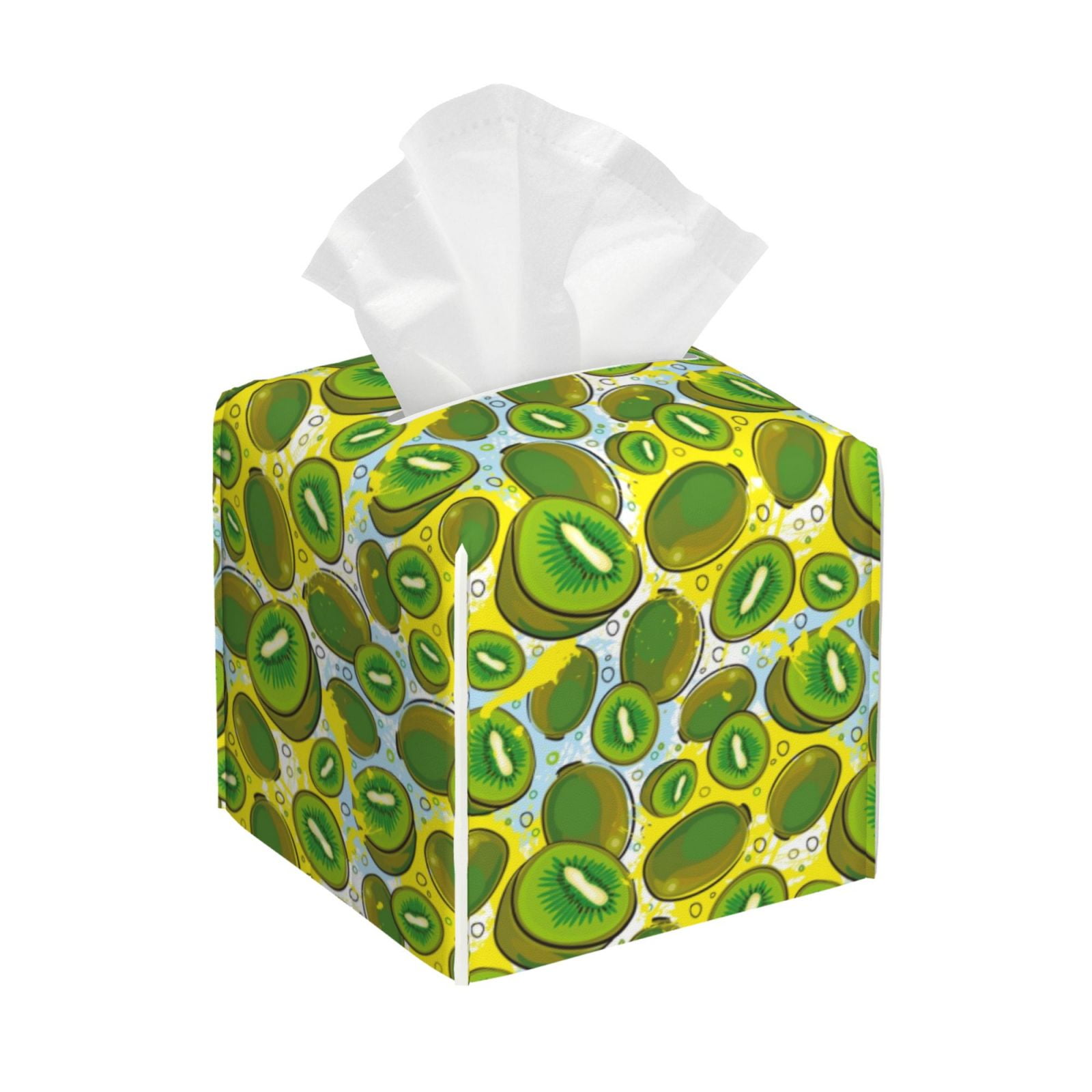 Rocae Watercolor Kiwi Fruits Summer for High-grade Leather Tissue Box ...