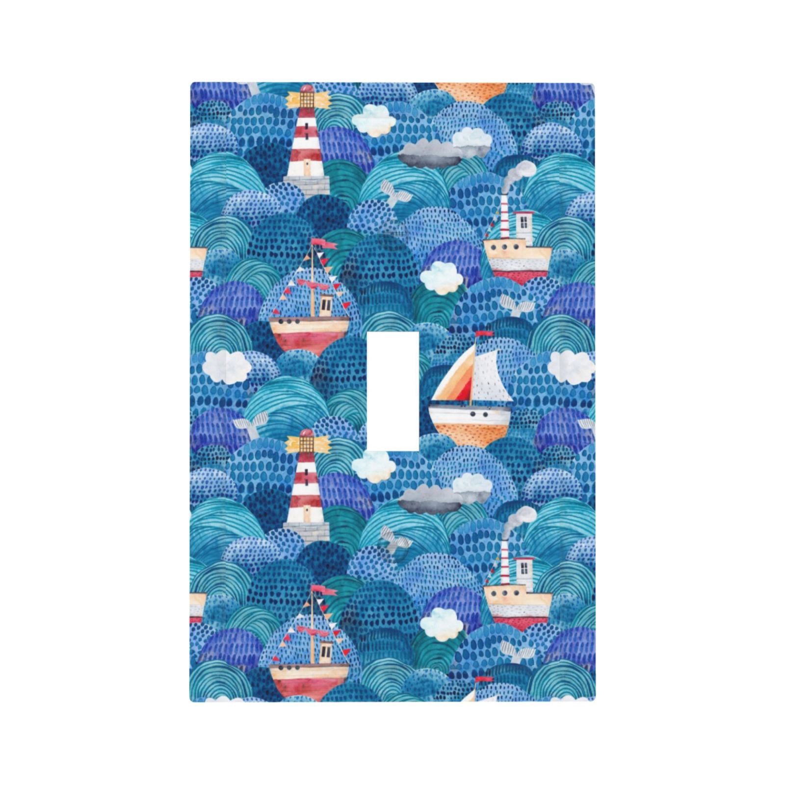 Rocae Watercolor Ships for Decorator Light Switch or Receptacle Outlet ...