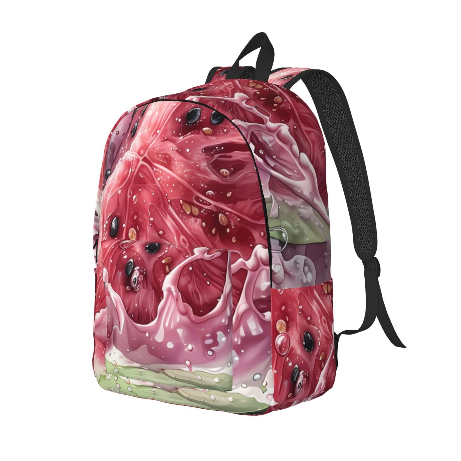 Rocae Watermelon Splash Realism Art for Canvas College Laptop Backpack ...