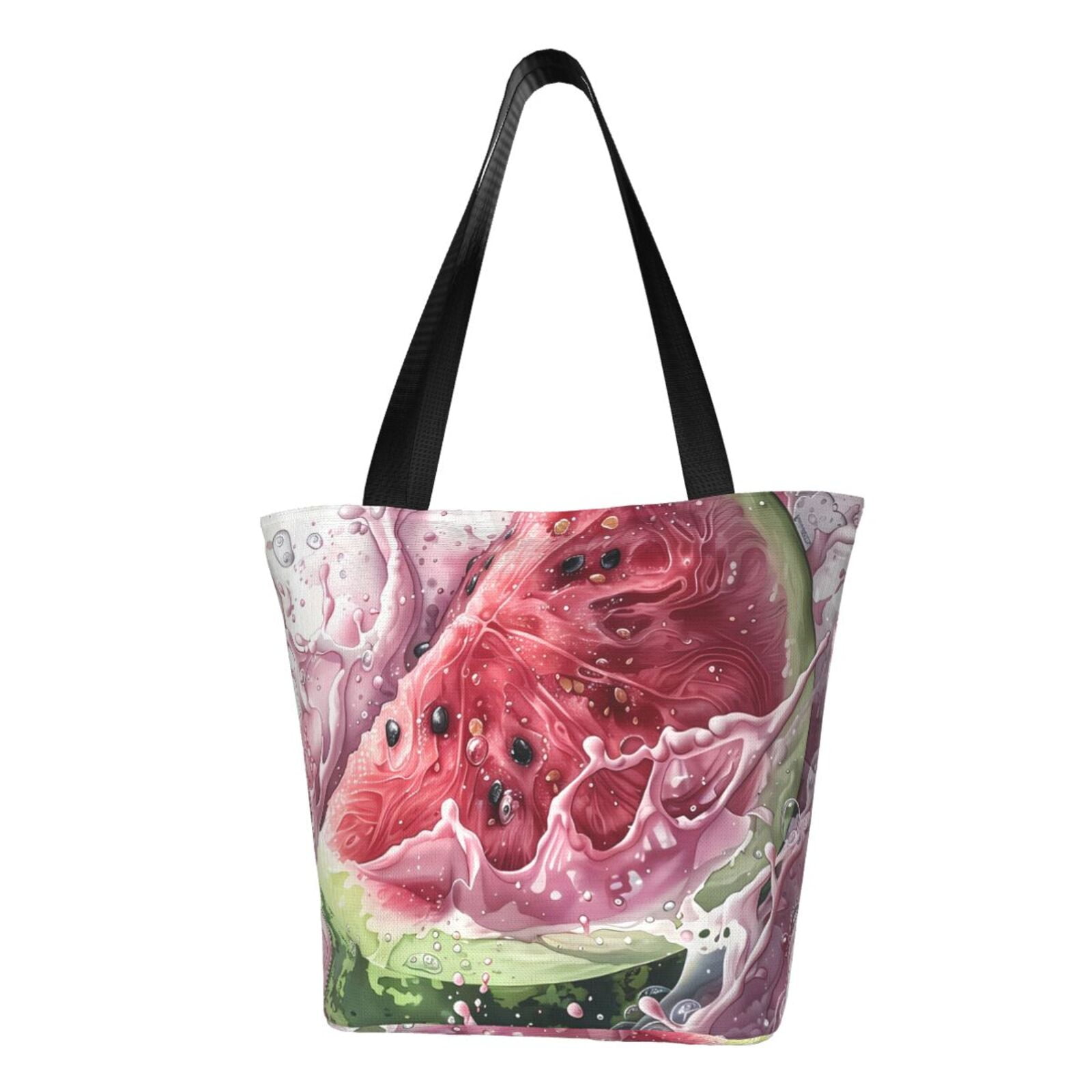 Rocae Watermelon Splash Realism Art for Shoulder Bags for Women Tote ...