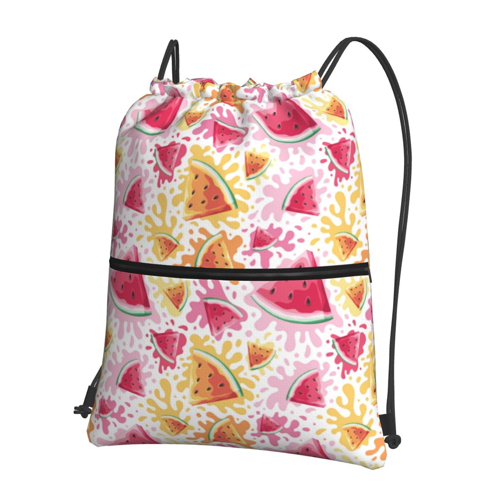 Rocae Watermelon for Drawstring zipper Backpack Gym Backpack Bag for ...