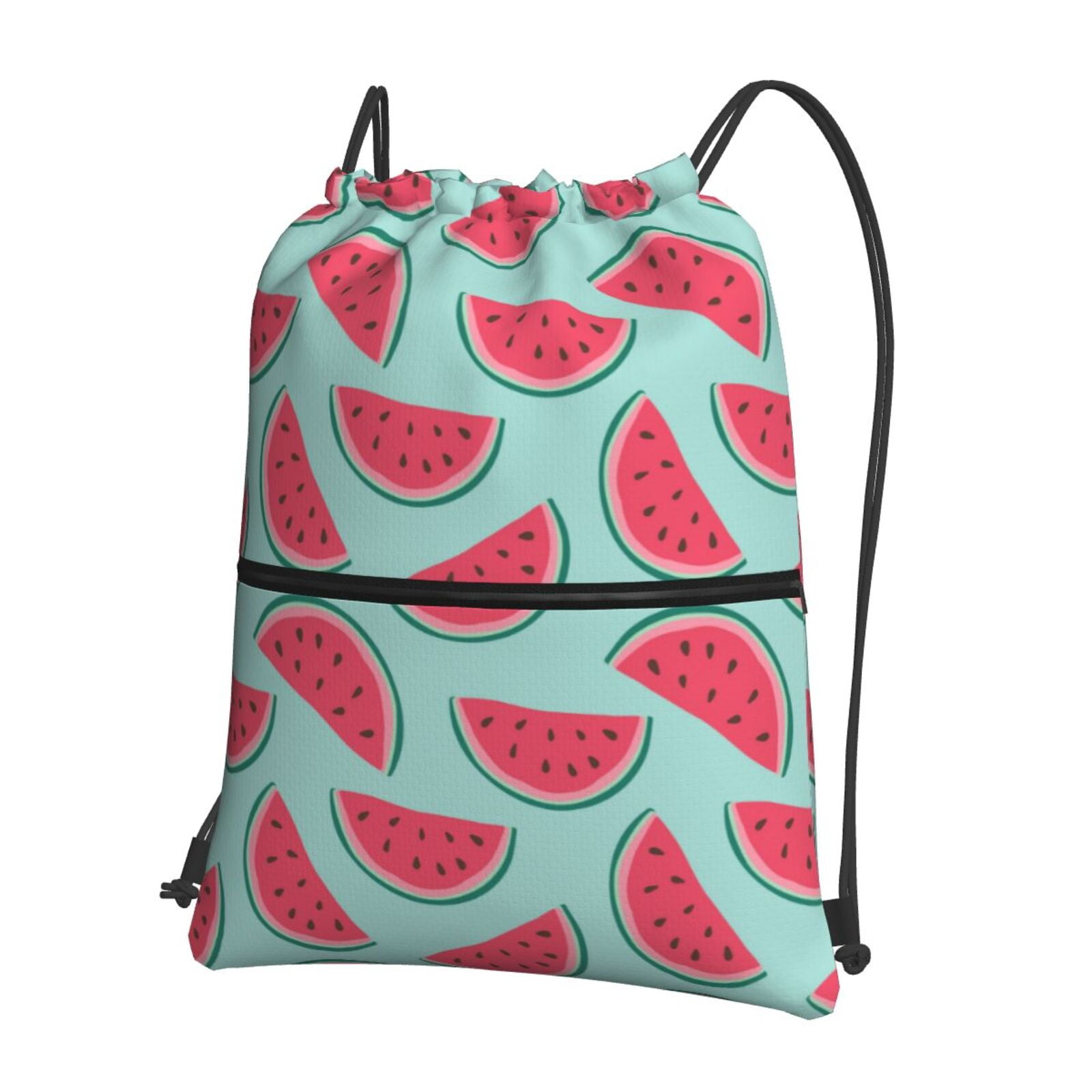 Rocae Watermelon for Drawstring zipper Backpack Gym Backpack Bag for ...