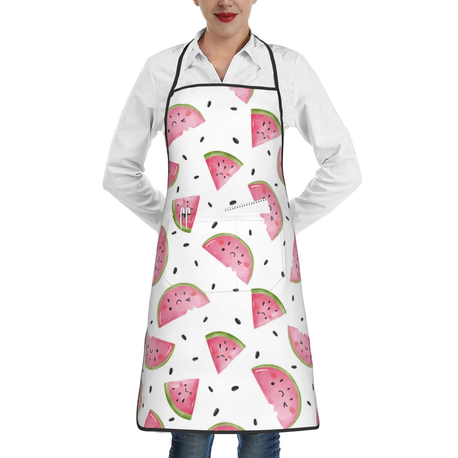 Rocae Watermelon for Kitchen Aprons for Women Adjustable Cooking ...