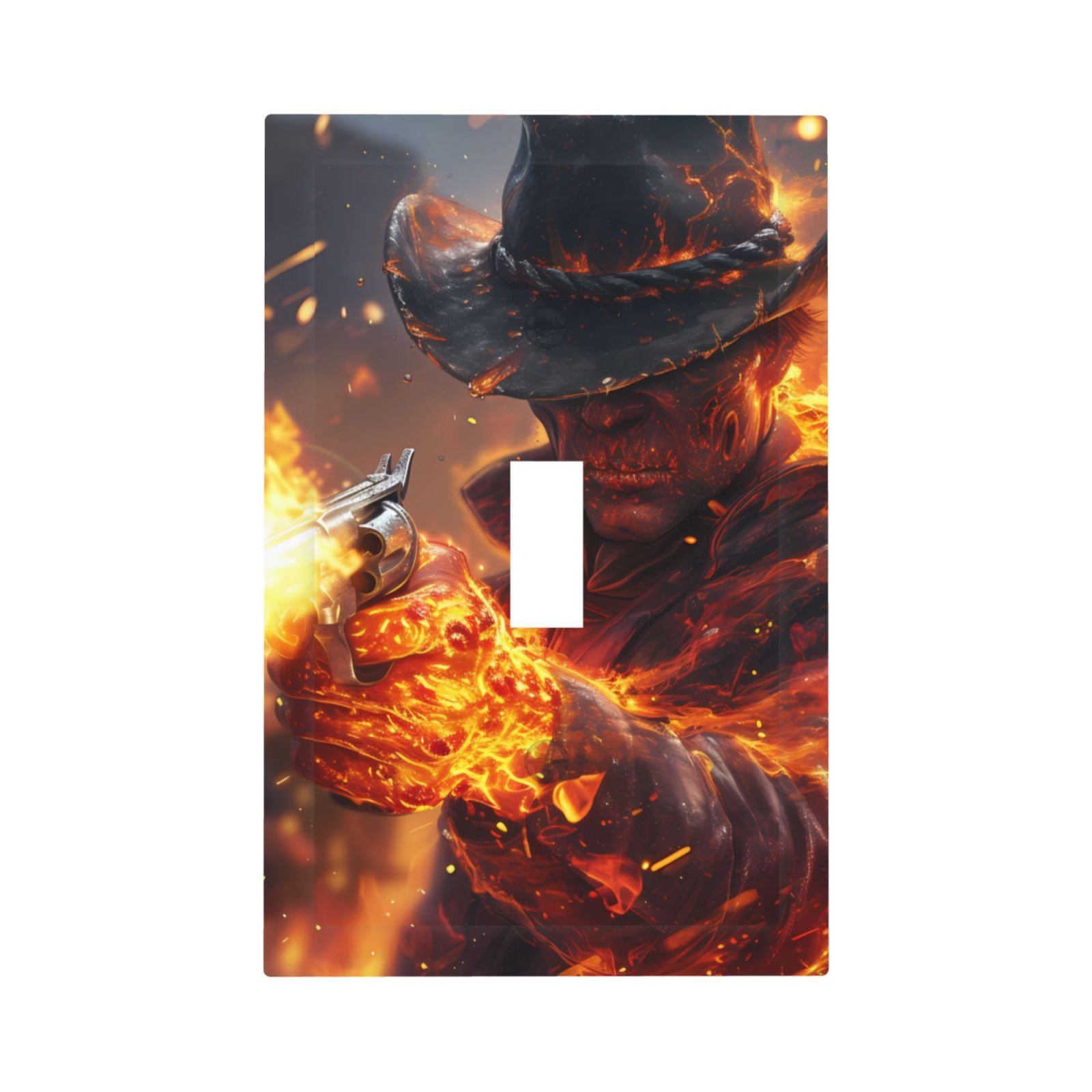 Rocae Western Fire Cowboy for Decorator Light Switch or Receptacle ...