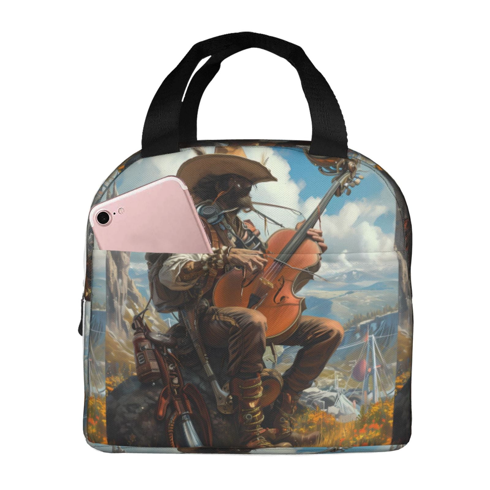 Rocae Western Guitar Cowboy for Insulated Lunch Bag for Women Men,Large ...
