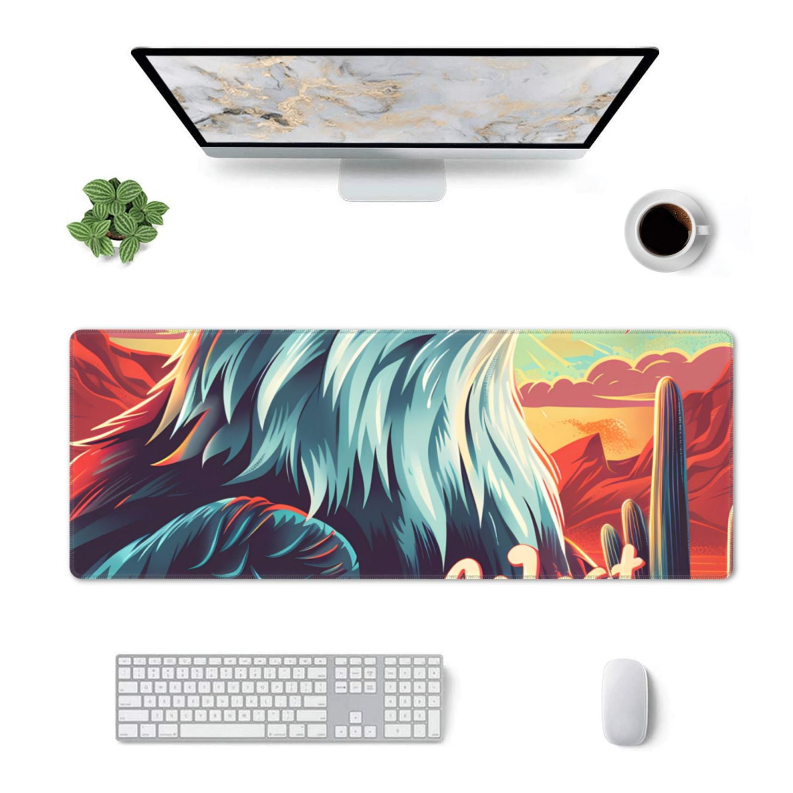Rocae Western Style Bald Eagle for Gaming Mouse Pad, Mouse Pad Large ...