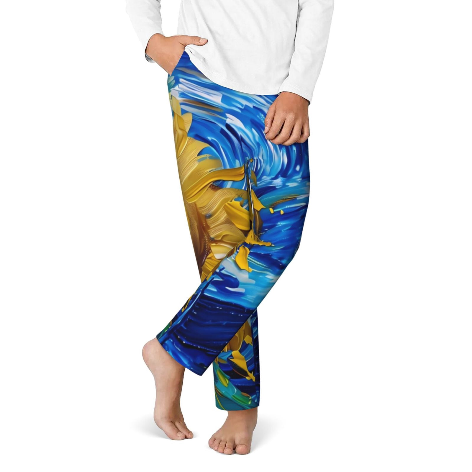 Rocae Whimsical Sunflowers Night Sky for Teenagers' Pajama Pants,Girls ...